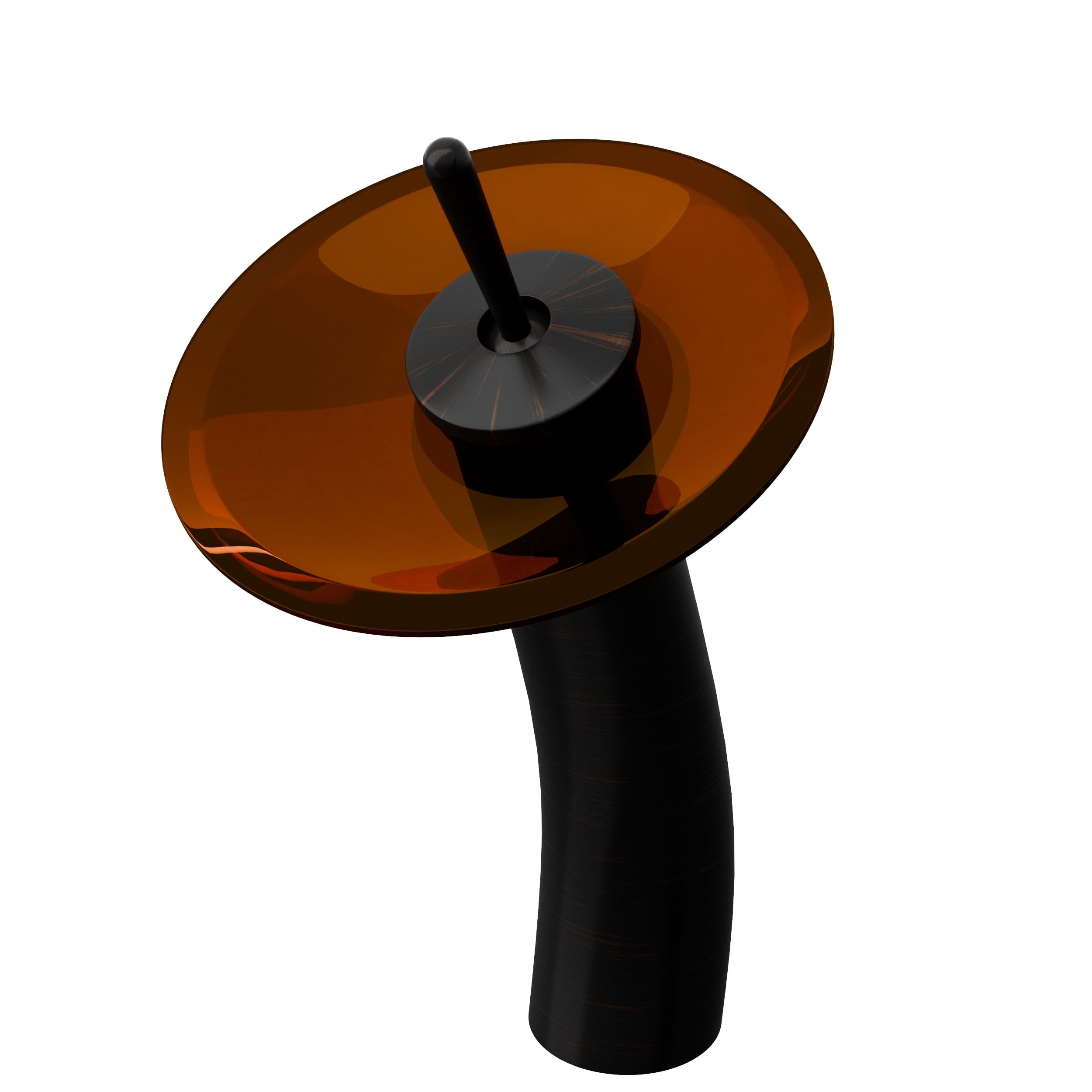 Novatto GF-001ORB-T Falls Tea Colored Glass Bathroom waterfall Faucet ...