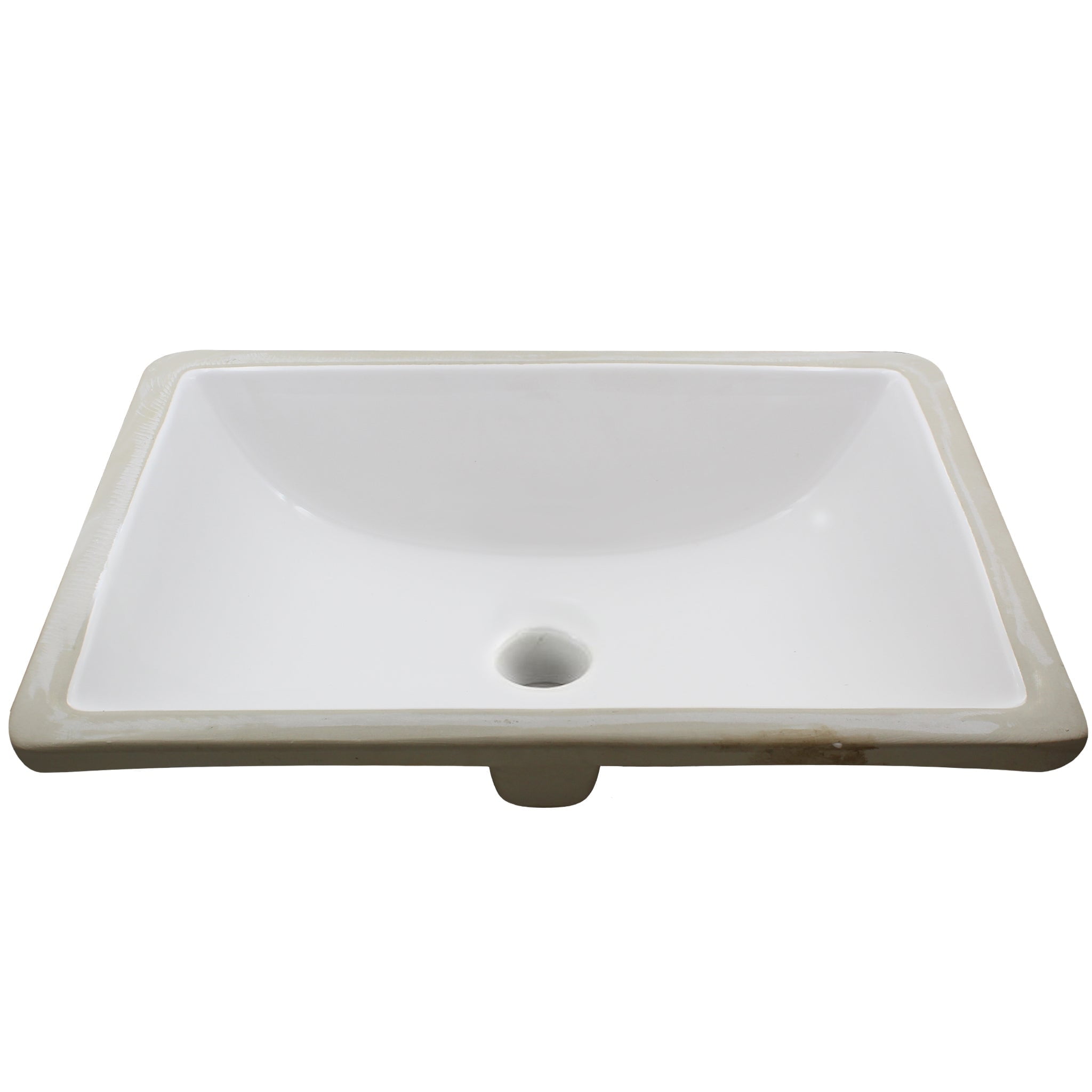 Novatto NP-U193906 Rectangular Undermount White Porcleain Sink with ...