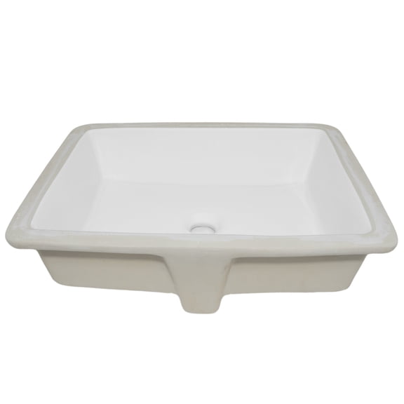 HOROW 23 x 19 Inch Pedestal Sink, Rectangular White Ceramic with ...