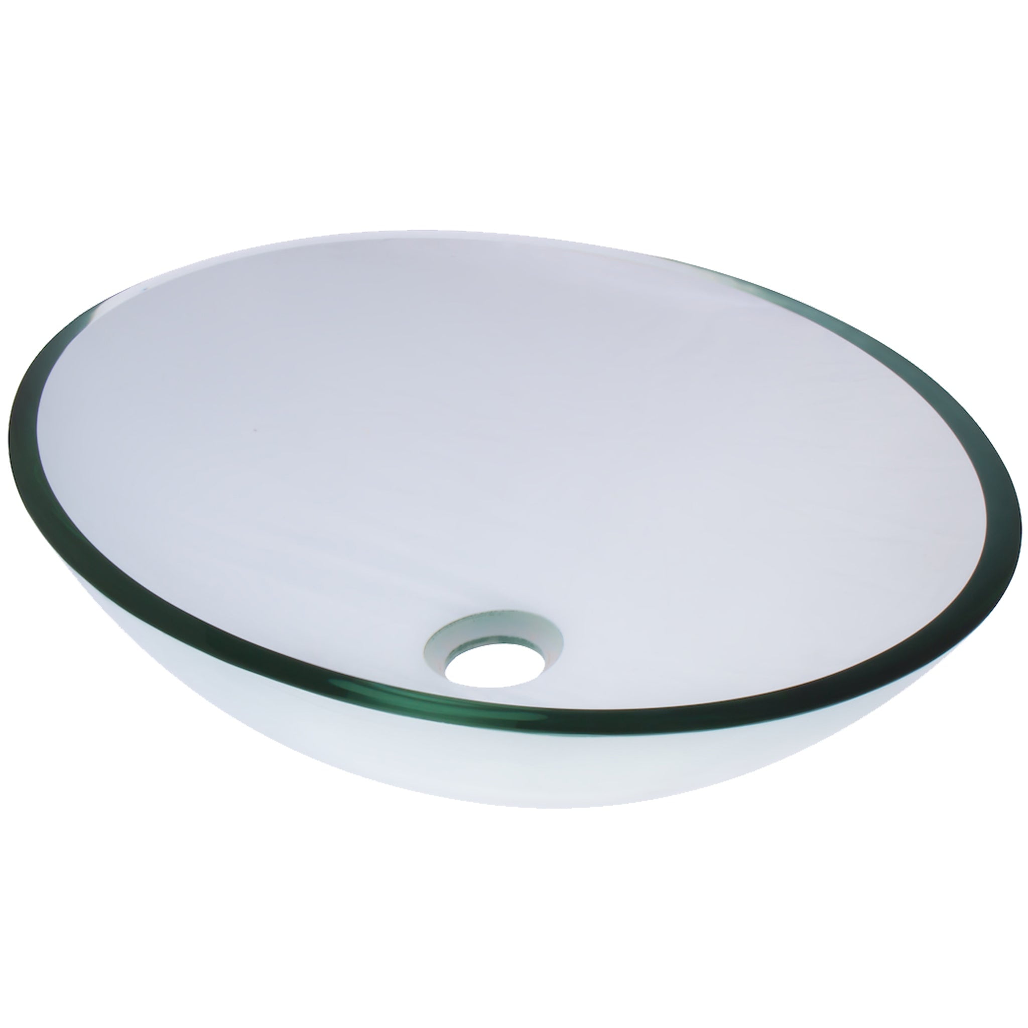 Novatto OVALE TIG-8012C Clear Oval Glass Vessel Bathroom Sink, 20 ...
