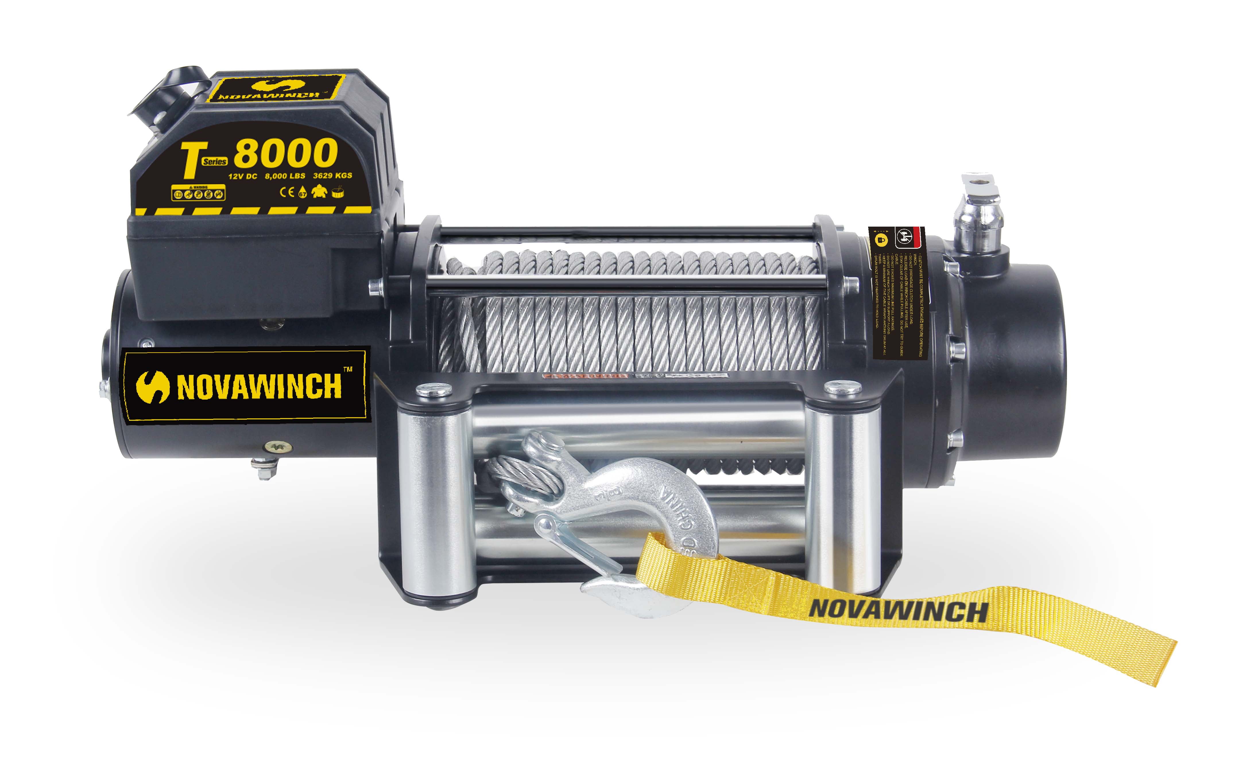 Novawinch NVT 8000 12v Steel electric winch, 8,000 lbs capacity ...
