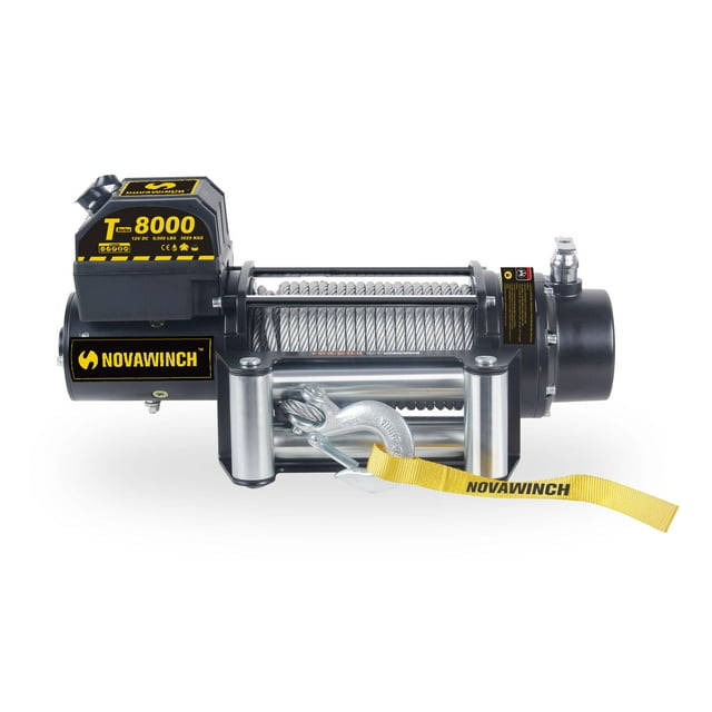 Novawinch NVT 8000 12v Steel electric winch, 8,000 lbs capacity ...