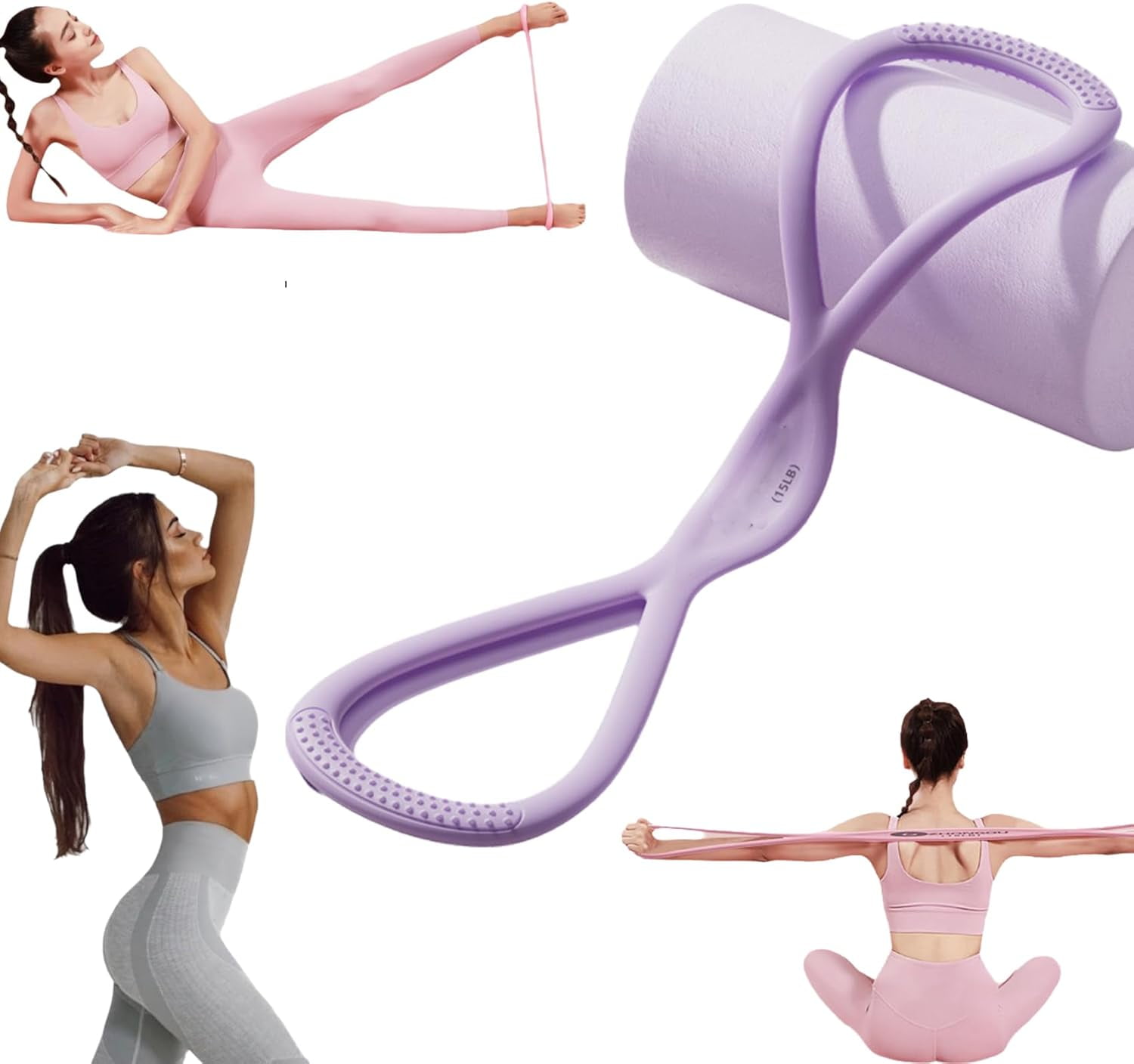 Novealcrbe Resistance Bands, Figure 8 Exercise Bands with Handles for ...