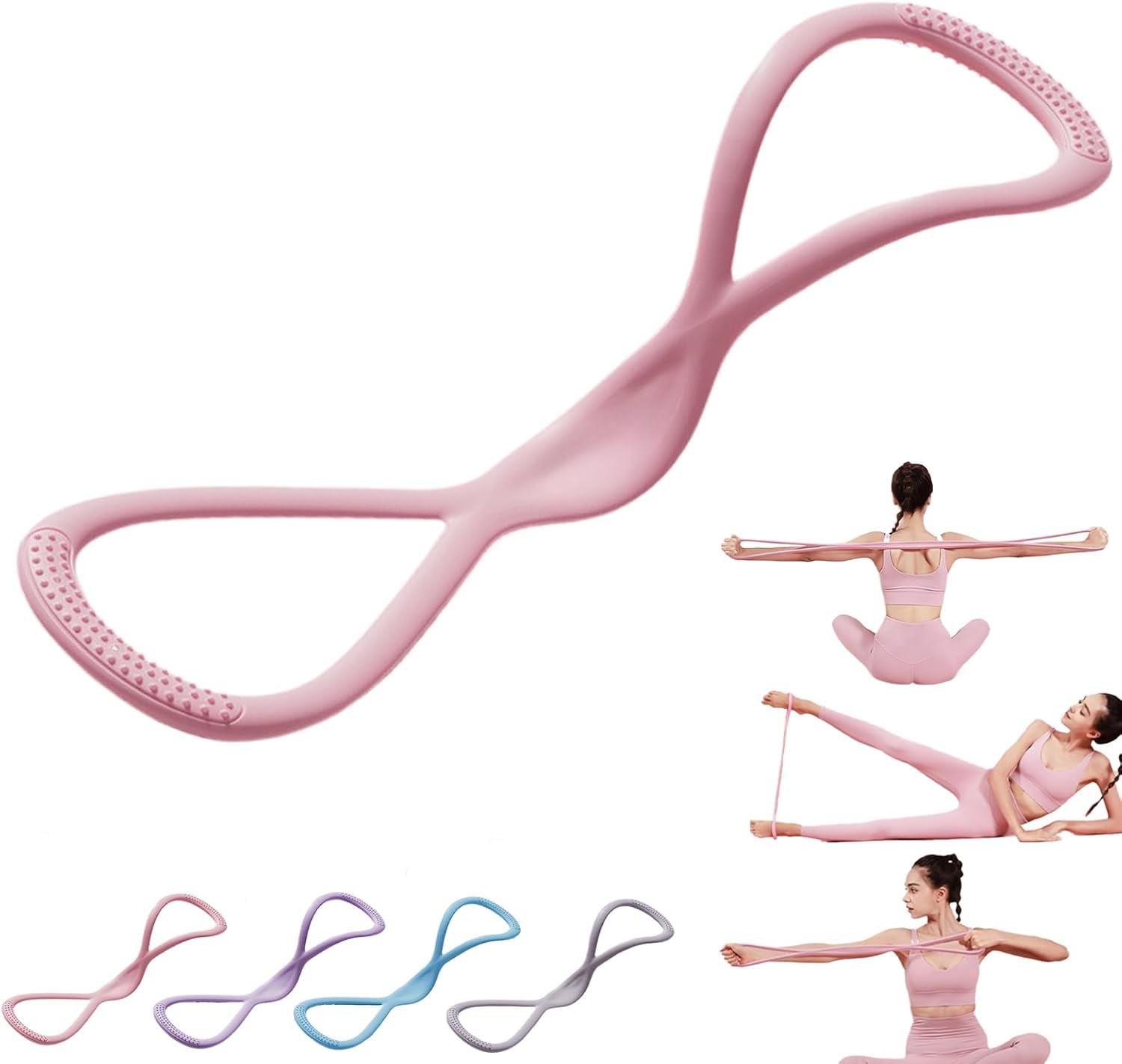 Novealcrbe Resistance Bands,Figure 8 Resistance Bands - Arm Back Chest ...