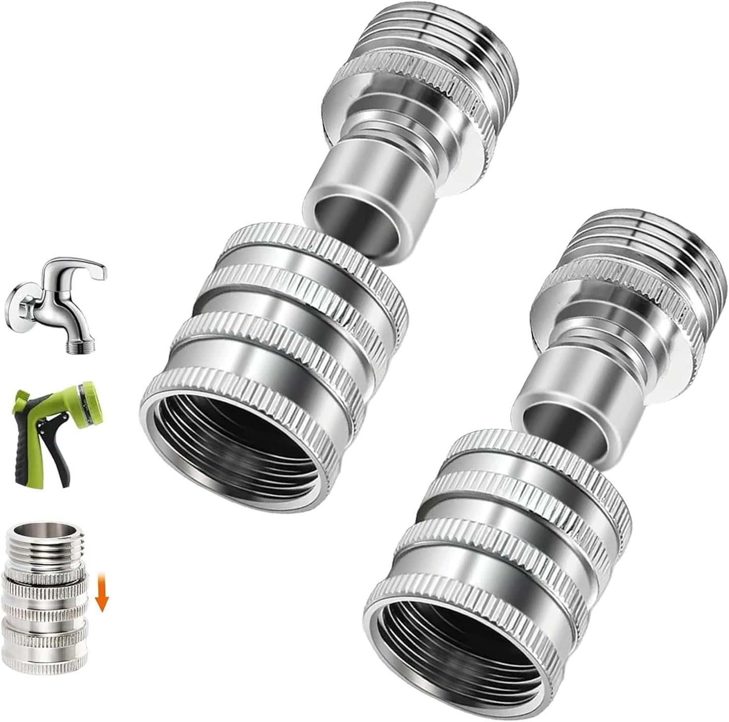 Novealcrbe Stainless Steel Garden Hose Quick Connect Fittings Set ...
