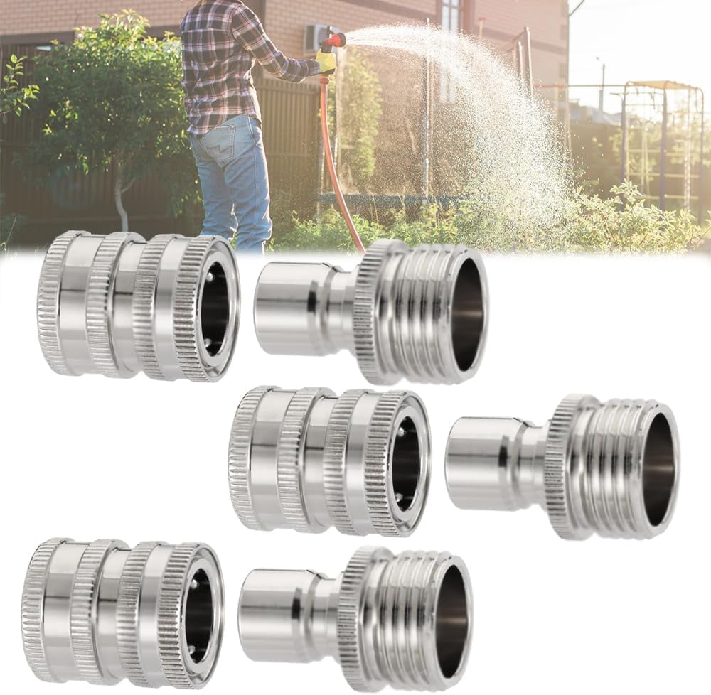 Novealcrbe Stainless Steel Garden Hose Quick Connect Fittings Set ...