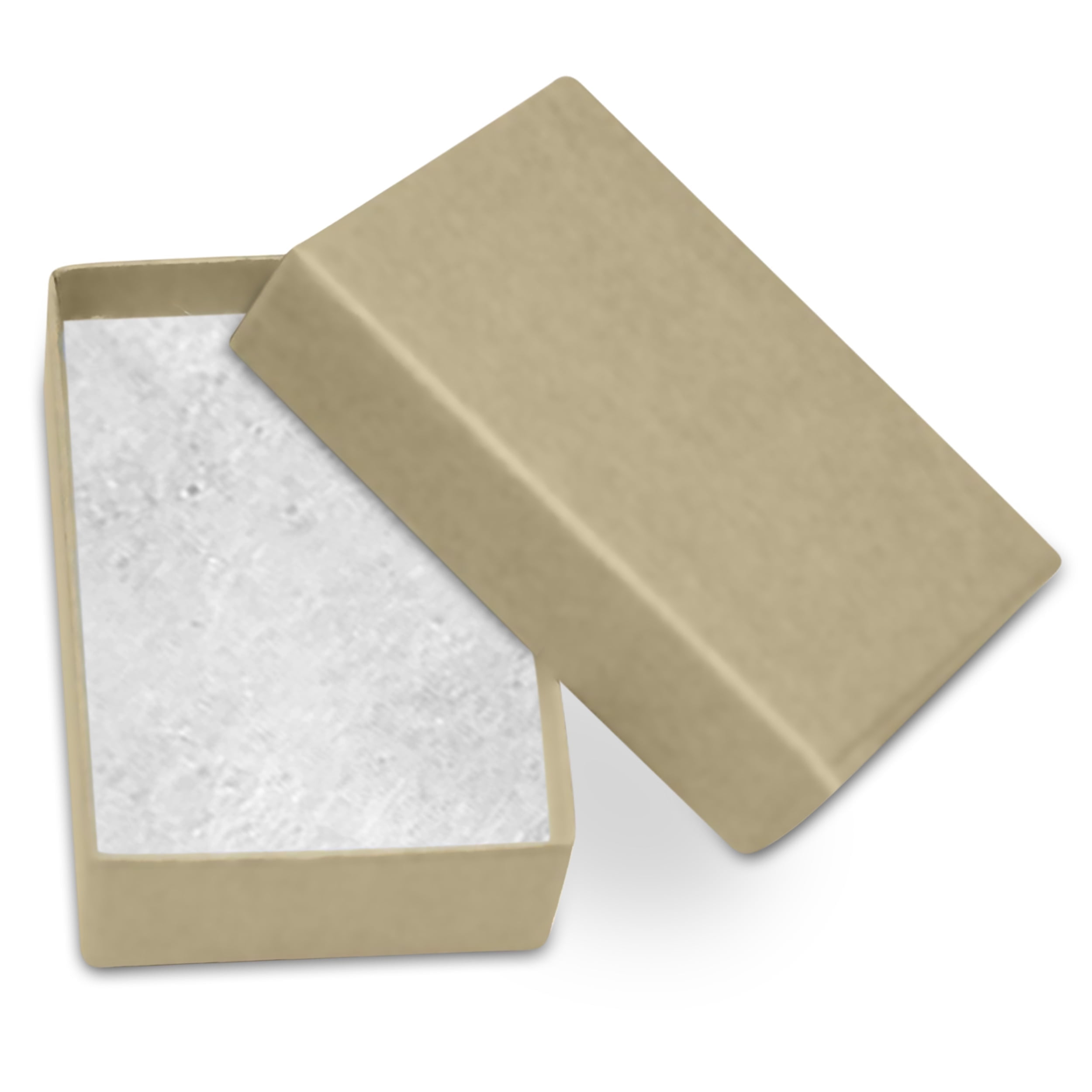 Novel Box 100 Pack Kraft Cardboard Cotton Filled Jewelry Gift Boxes 2 ...