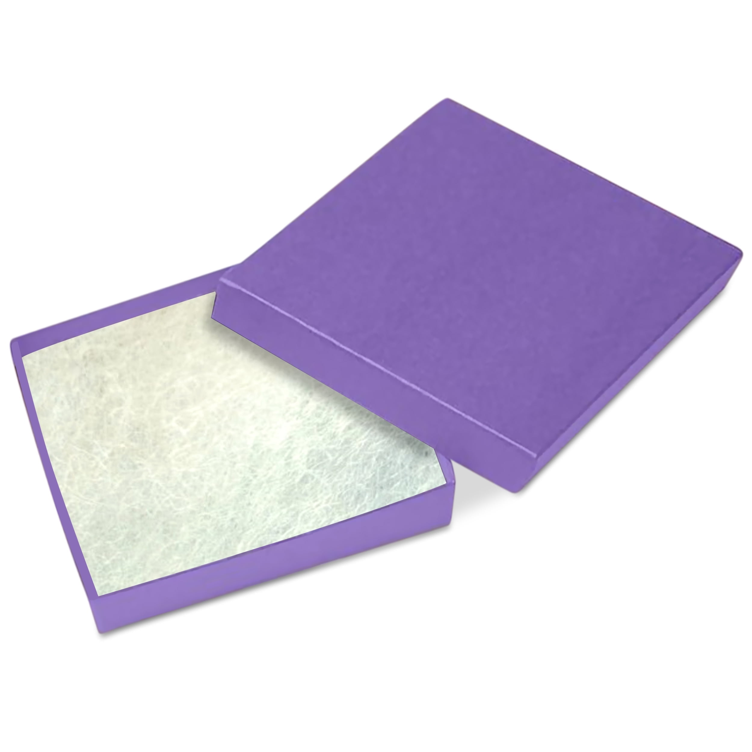 Novel Box 100 Pack Purple Cardboard Cotton Filled Jewelry Gift Boxes 3 ...