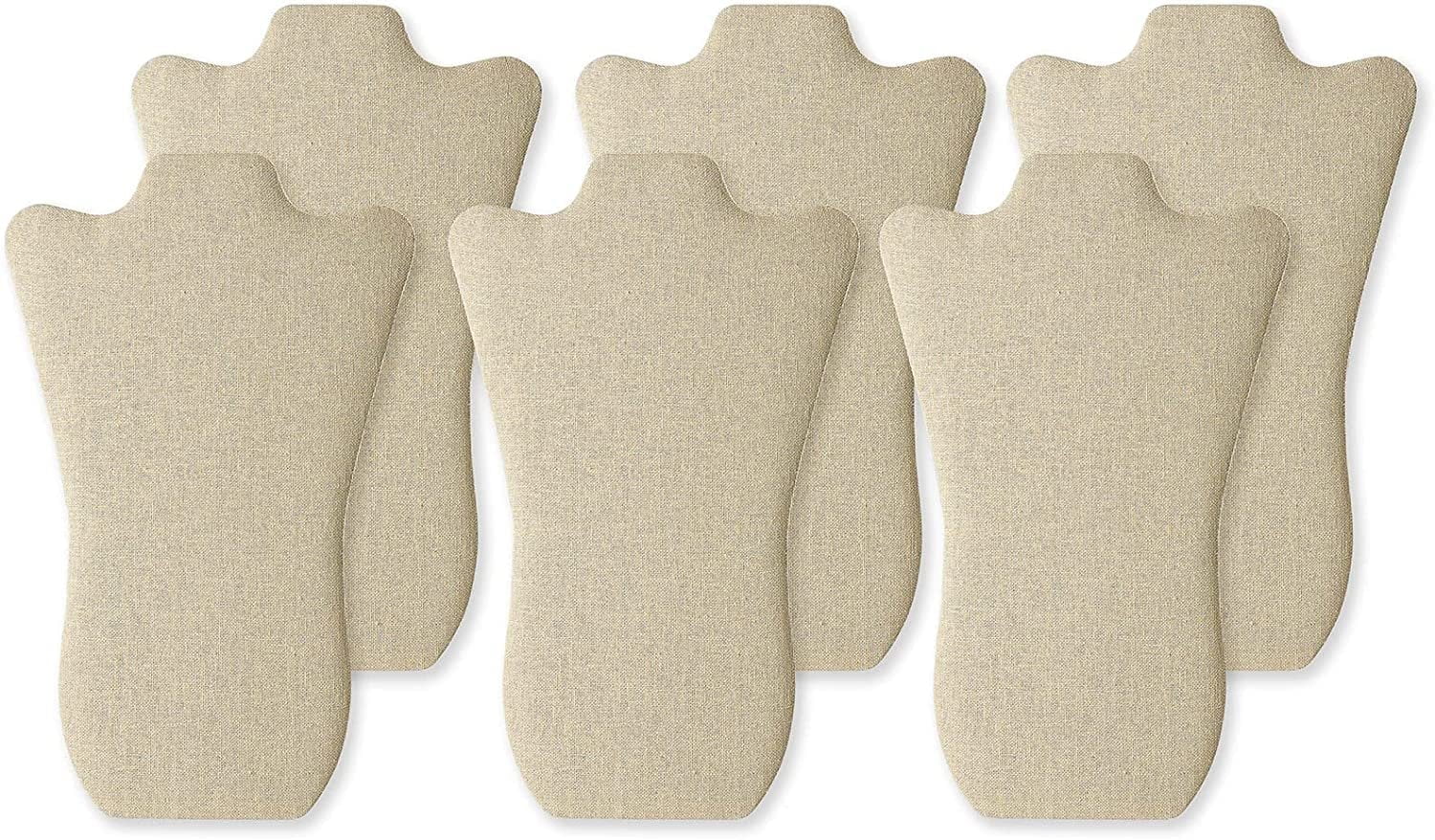 Novel Box 6 Pack Beige Linen Necklace/Pendant Foldable Display Stands ...