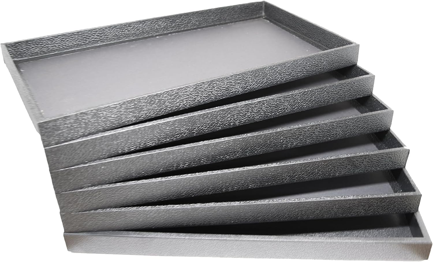 Novel Box 6 Pack Black Wood Jewelry Display Trays 14.75x8.25x1.15 (No ...