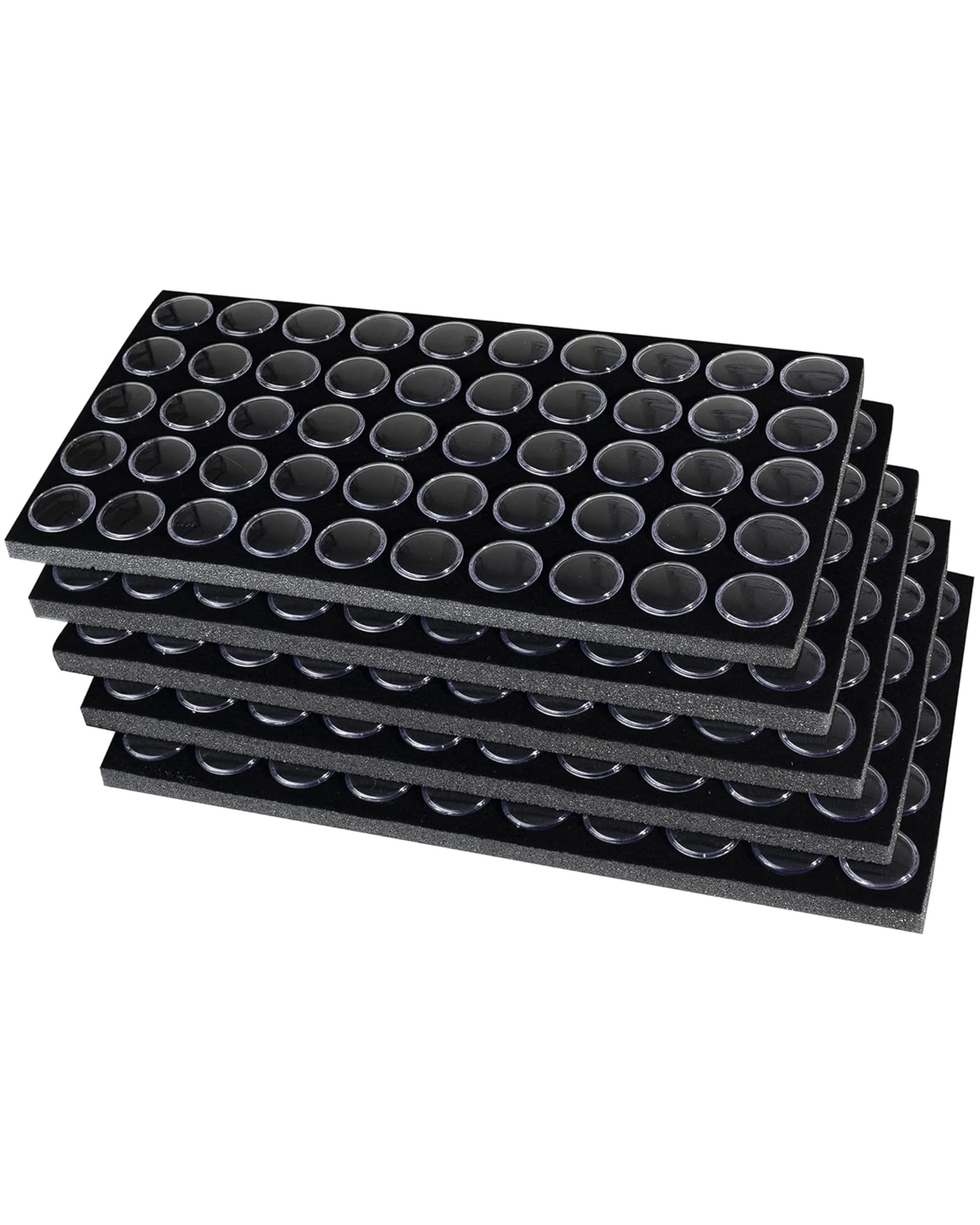 Novel Box Gem Jars 250 Small Size Gems Jars | Pack of 5 Black Tray Foam ...