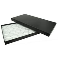 50 Gem Jars White Display Tray Gemstone Travel Case - Walmart.com