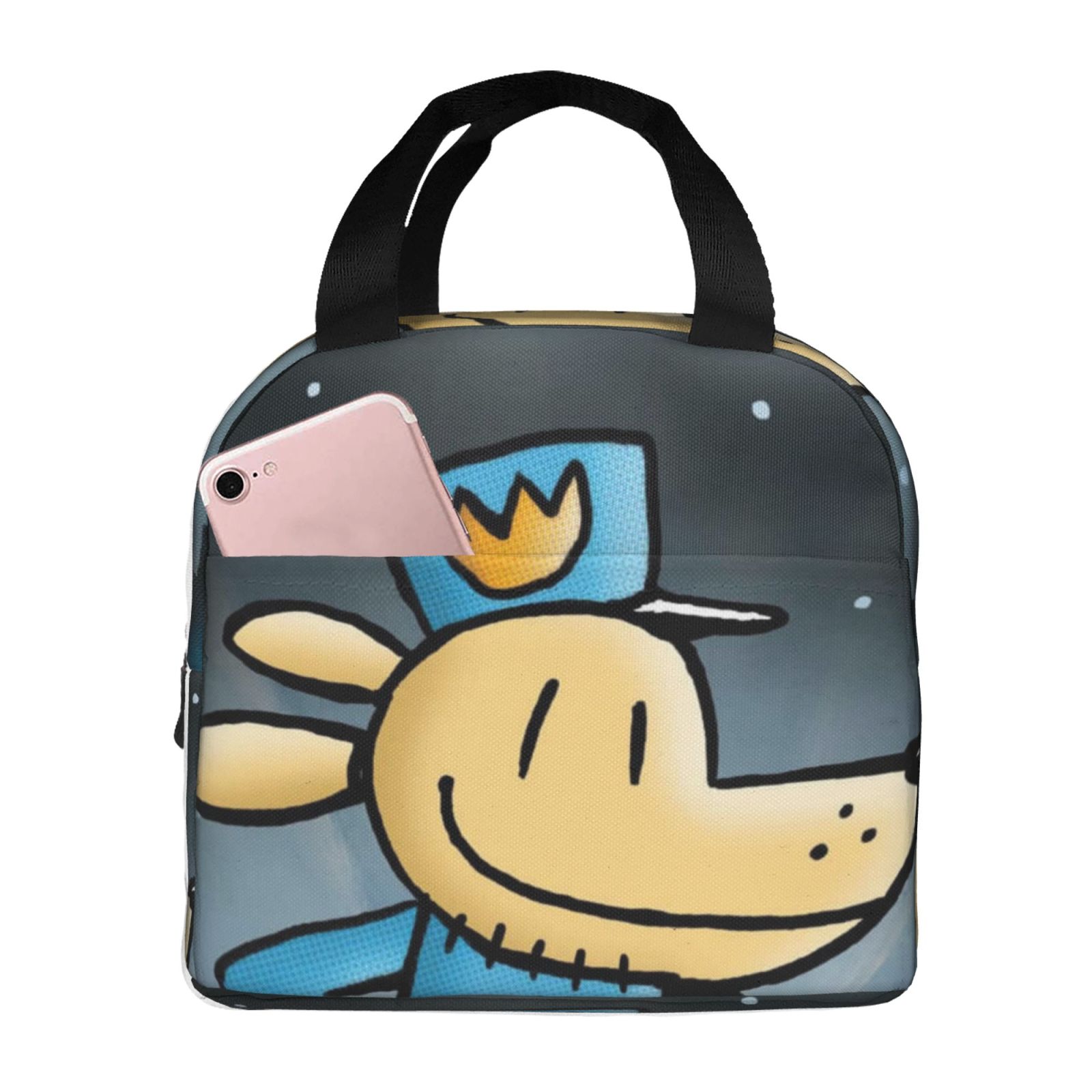 Novel Dog Man Portable Lunch Bag Insulated Lunchbag Thermal Bento Bag ...