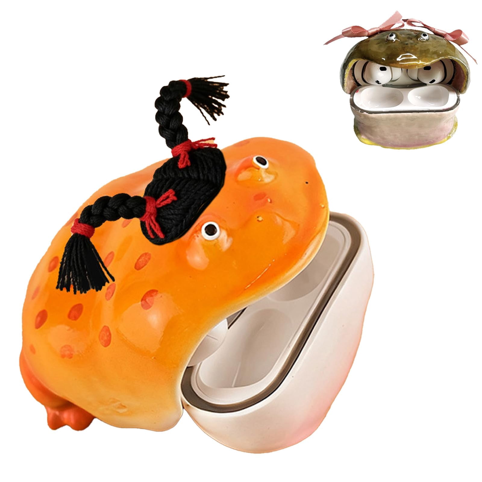 Novel Handmade Ugly Frog Airpod Case, Earphone Protector Full Range ...