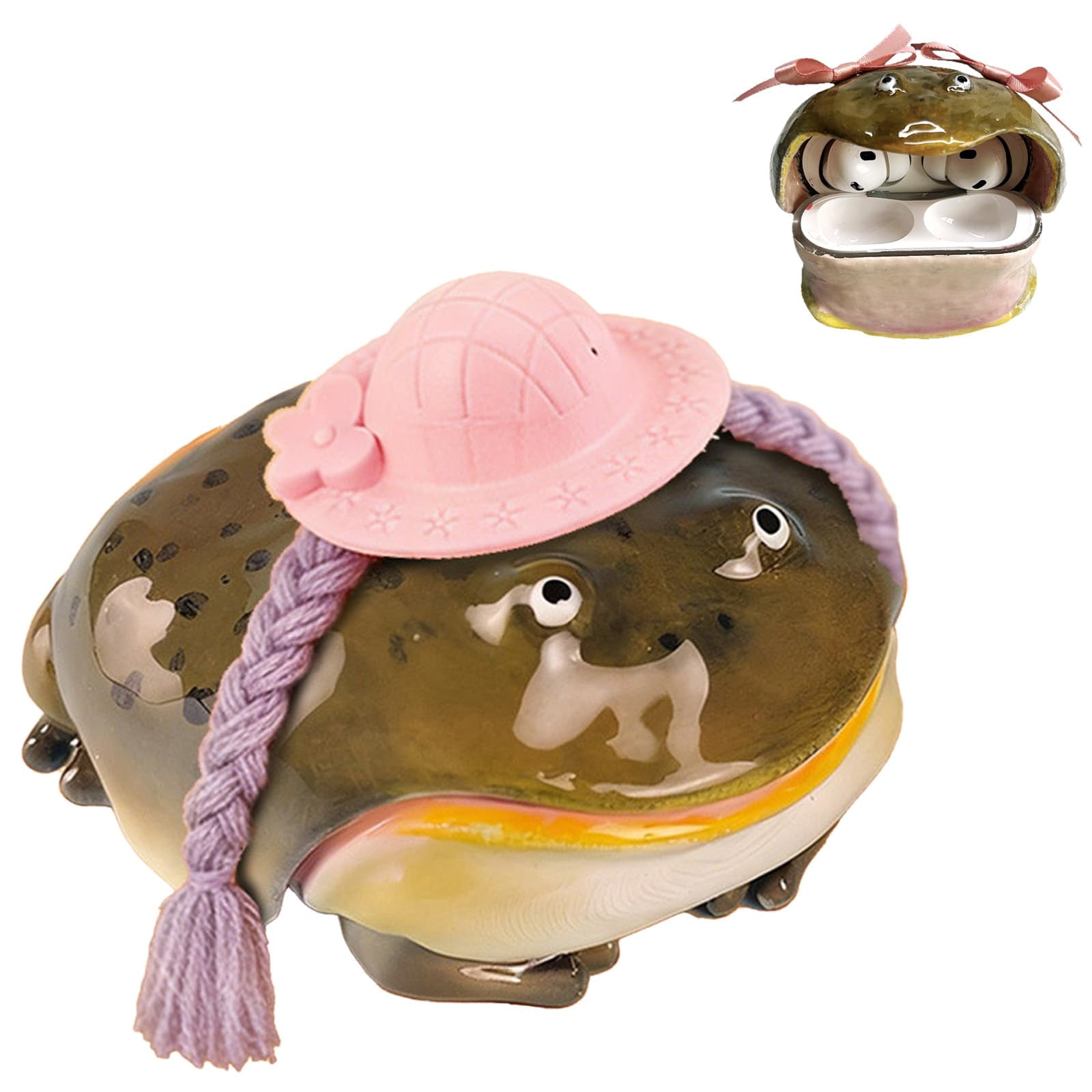 Novel Handmade Ugly Frog Airpod Case, Earphone Protector Full Range ...