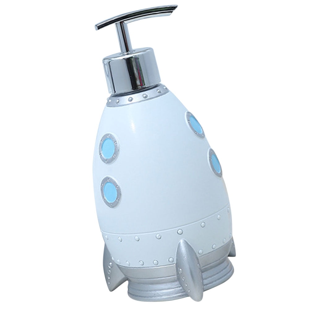 Novel Rocket Shape Shampoo Bottle Refillable Bathroom Liquid Dispensers ...
