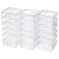 Novelinks 18 Pack Small Stackable Plastic Storage Box Containers Clear ...