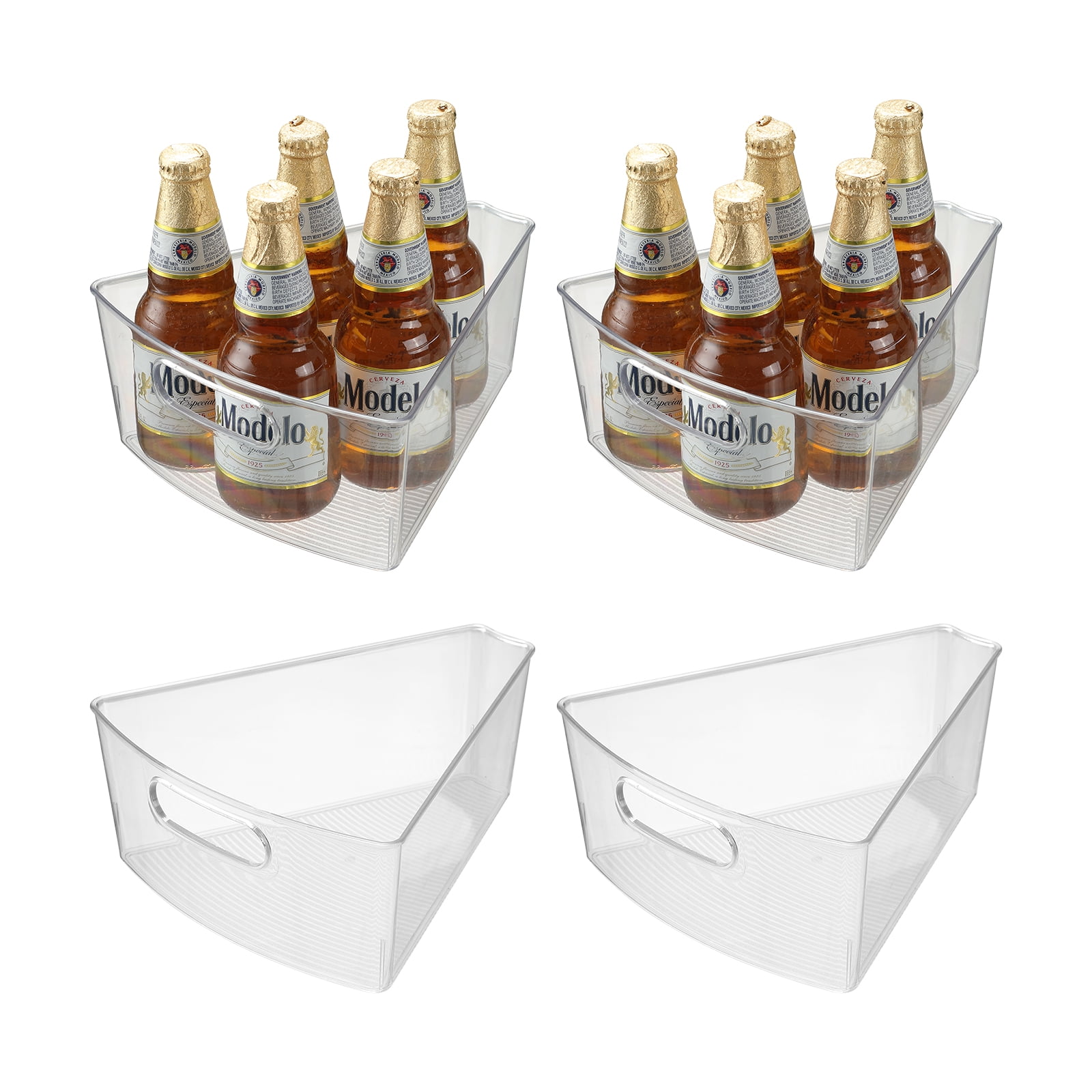 Novelinks 26" Plastic Cabinet Organizer Bins Sector Shaped Storage Bin ...