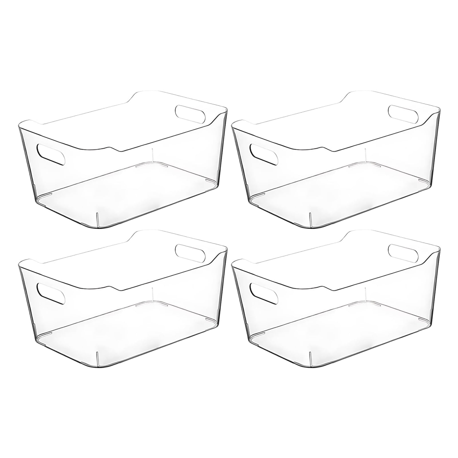 Novelinks 4 Pack Plastic Storage Bins Utility Storage Organizer Bin ...