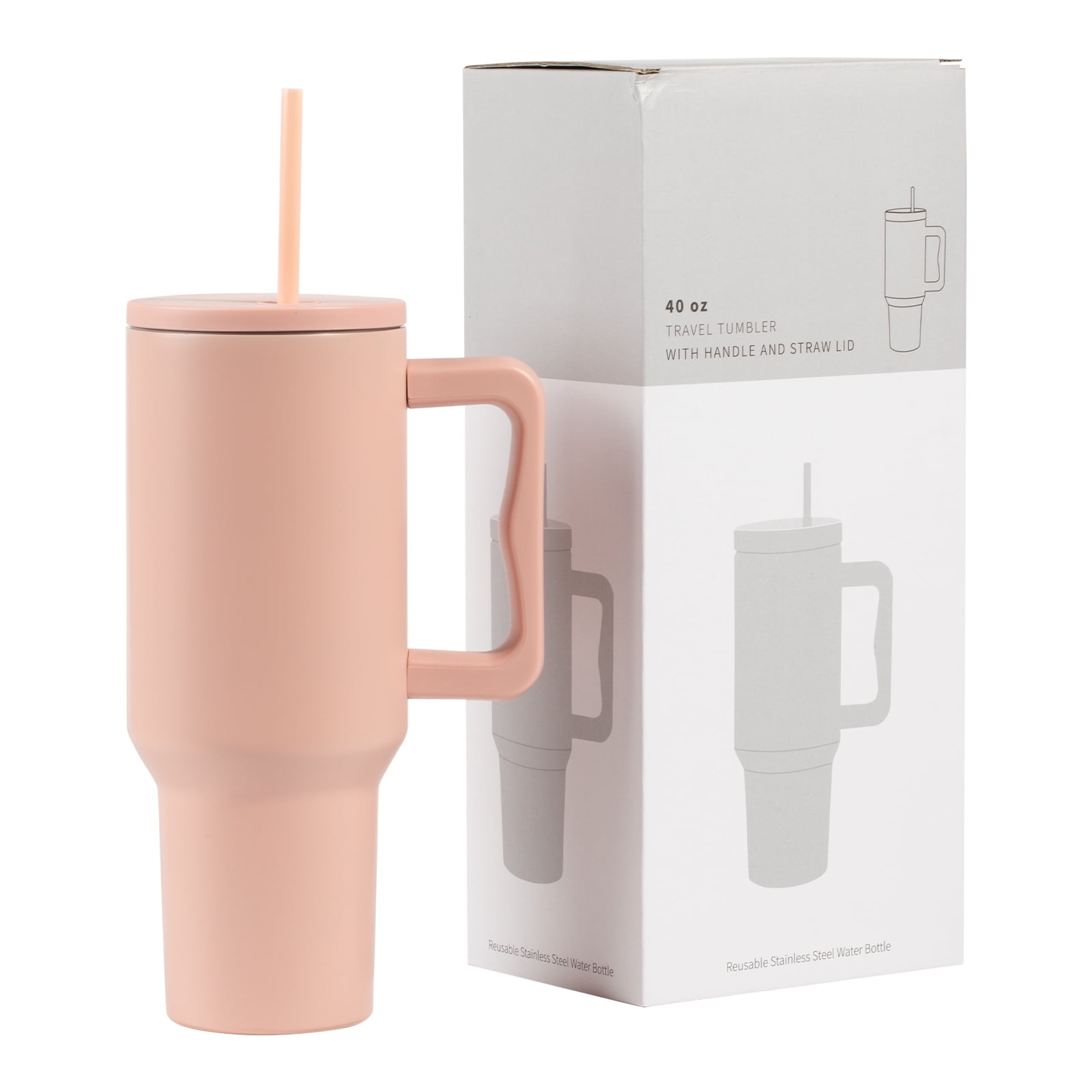 Novelinks 40oz Stainless Steel Vacuum Insulated Tumbler Reusable Leak Resistant Water Bottle ...