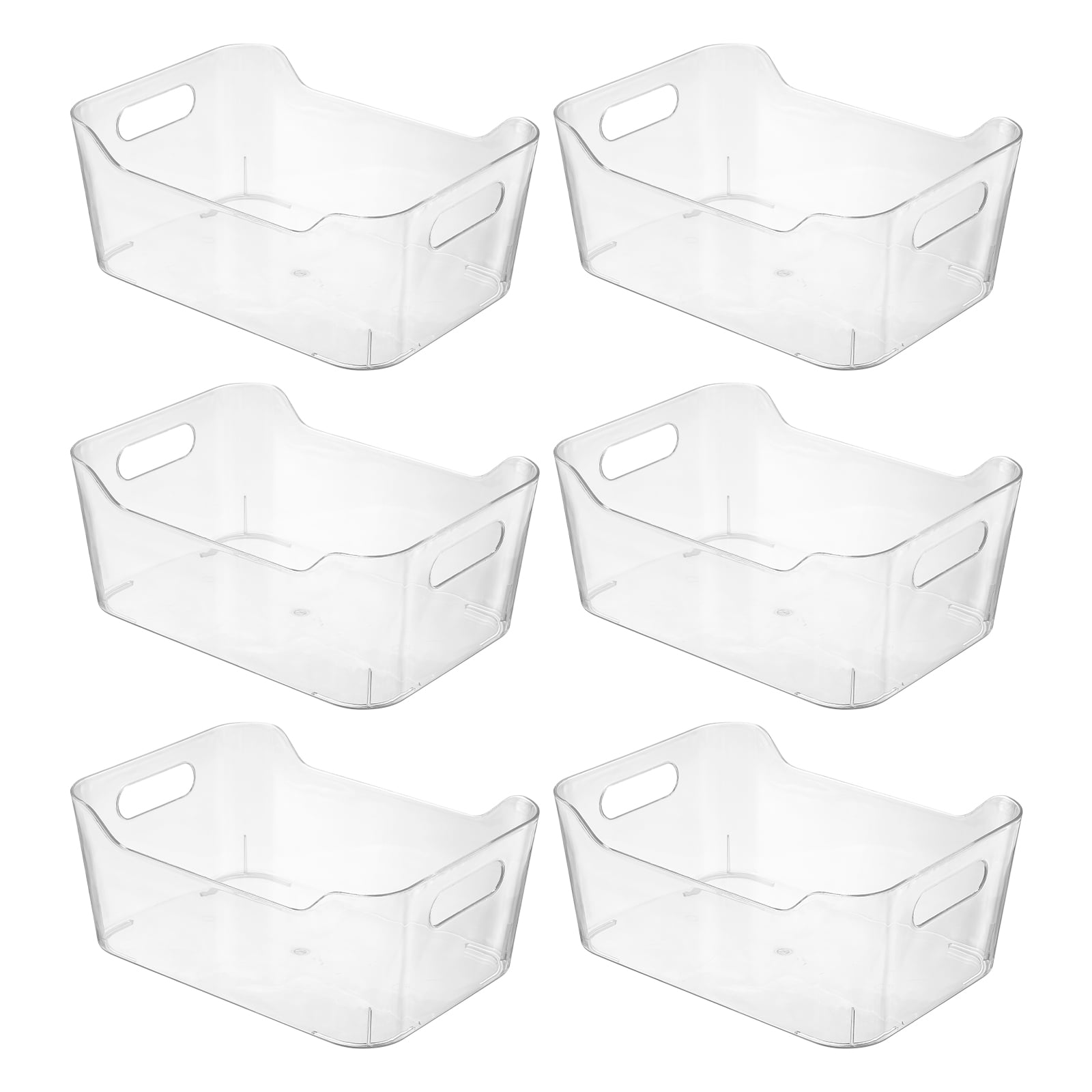 Novelinks 6 Pack Plastic Storage Bins Utility Storage Organizer Bin ...