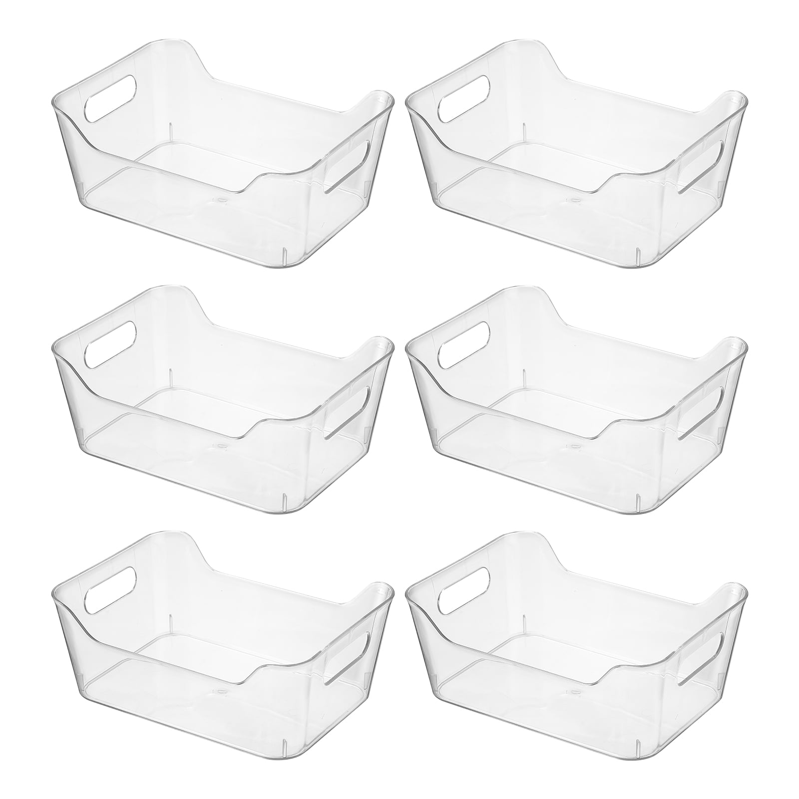 Novelinks 6 Pack Plastic Storage Bins Utility Storage Organizer Bin ...