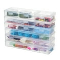 Novelinks 9 Pack Stackable Plastic Storage Box Containers Clear Hobby ...