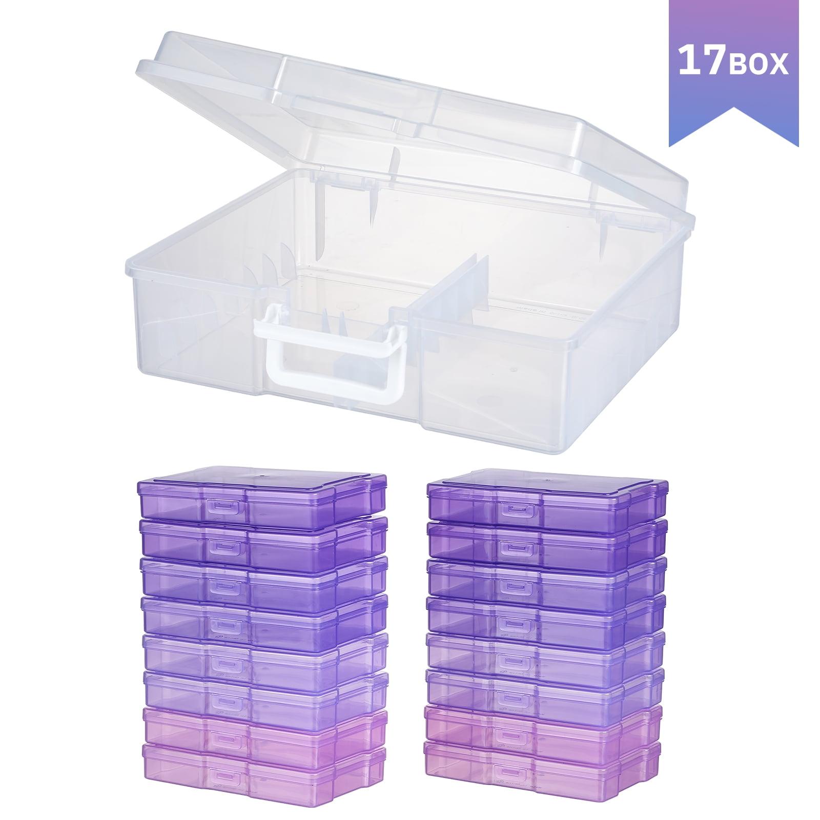 Novelinks Photo Storage Box with 16 Inner 4" x 6" Photo Case Organizer ...