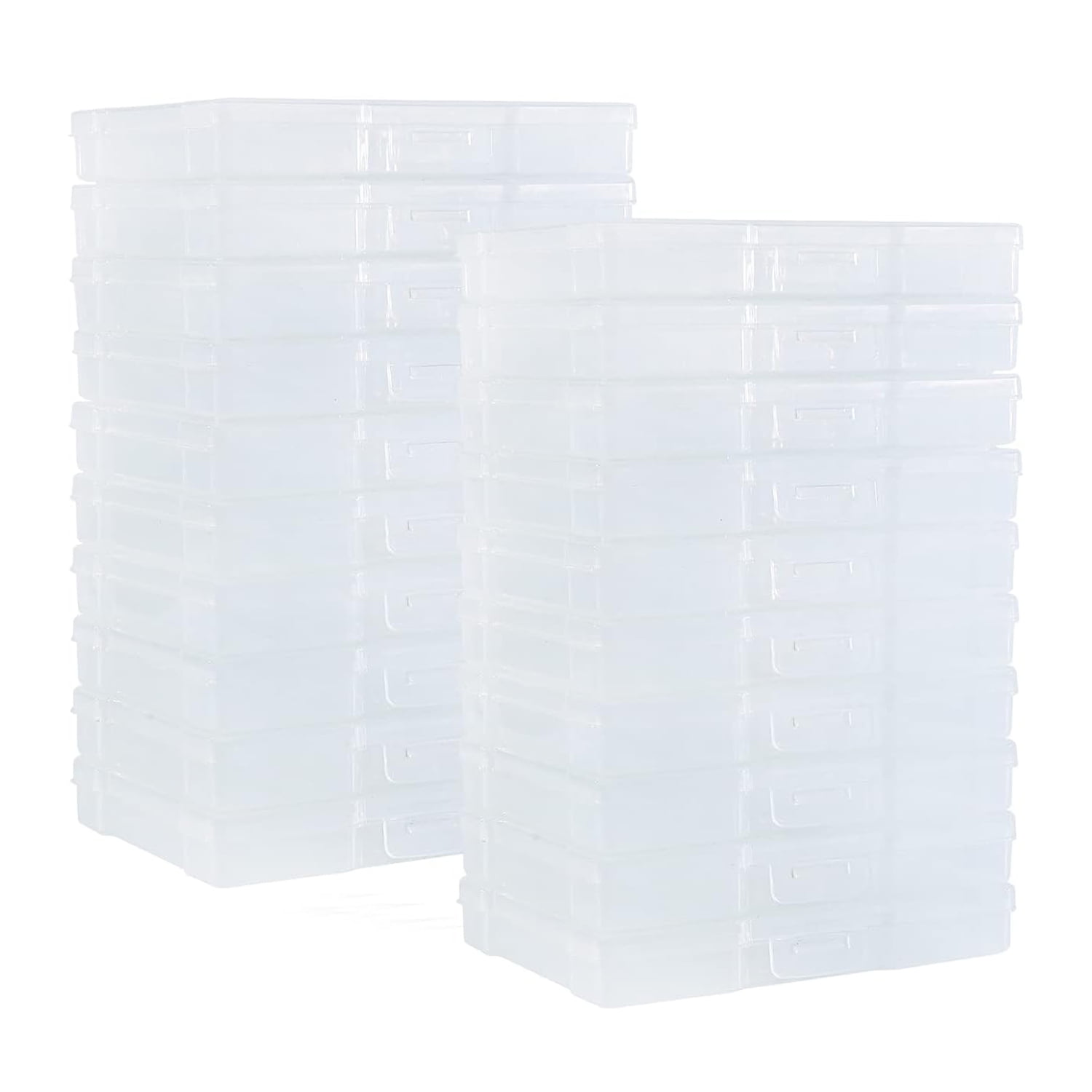 Novelinks 5" x 7" Photo Storage Box, Clear Plastic Picture Containers ...