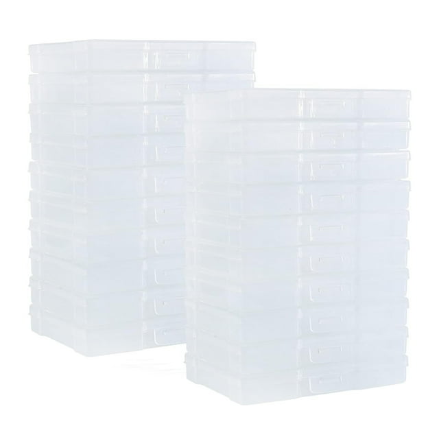 Novelinks 5" x 7" Photo Storage Box, Clear Plastic Picture Containers ...