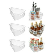 Kitchen Details 2 Pack Triangular Lazy Susan Organizer Bins in Clear ...