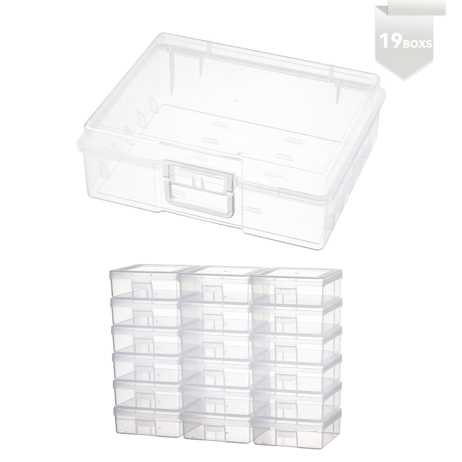 Novelinks Stackable Plastic Storage Box 18 Inner Clear Hobby Art Craft ...