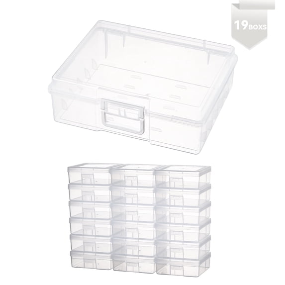Novelinks Stackable Plastic Storage Box 18 Inner Clear Hobby Art Craft ...