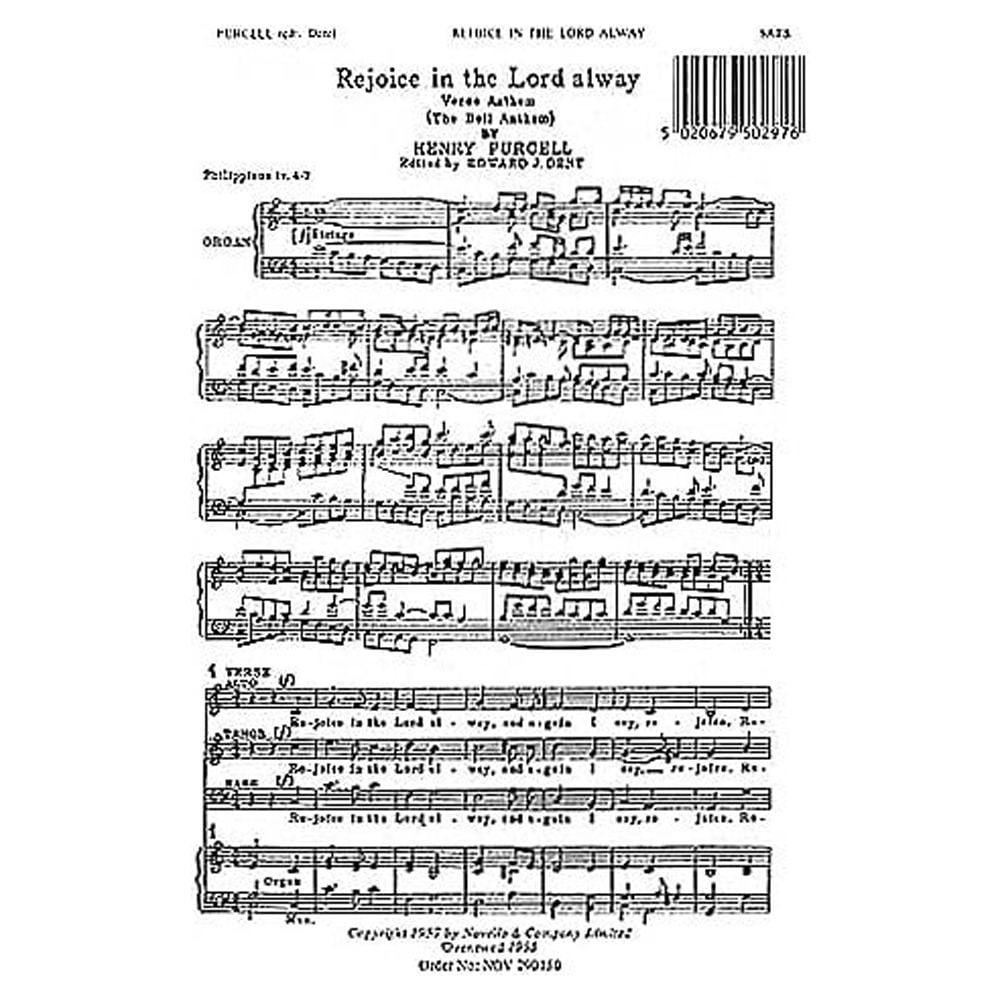 Novello Rejoice in the Lord Alway (The Bell Anthem) SATB Composed by ...