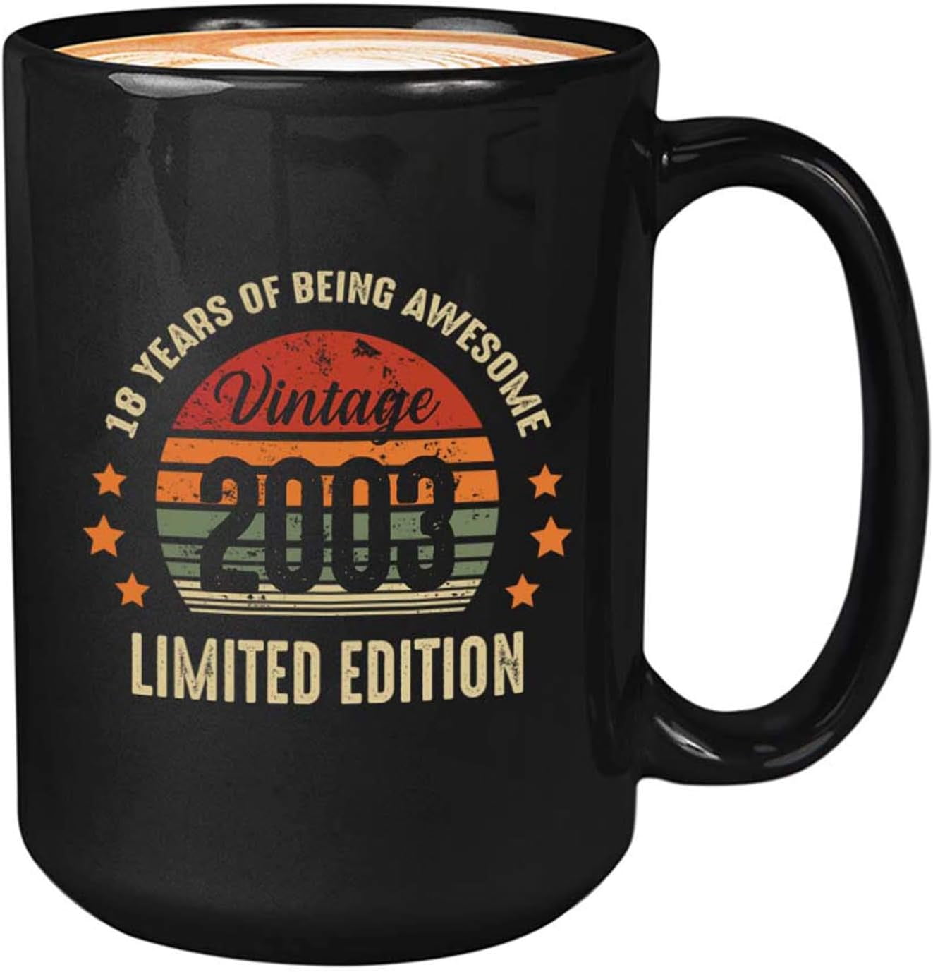Novelty 15th Birthday Coffee Mug - 15 Years of Being Awesome - Vintage ...