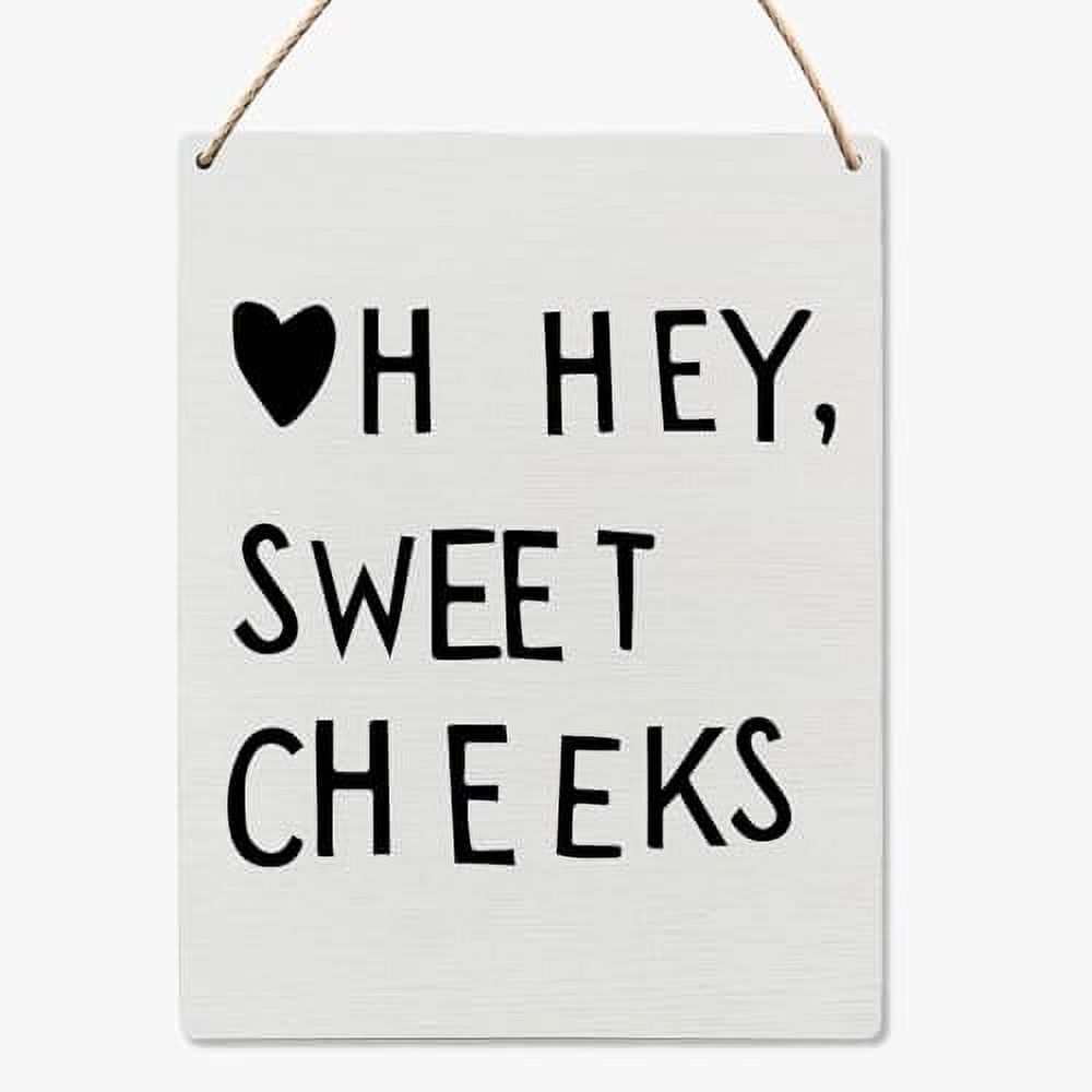 Novelty Bathroom Decor - Oh Hey Sweet Cheeks Bathroom Wall Art Decor ...