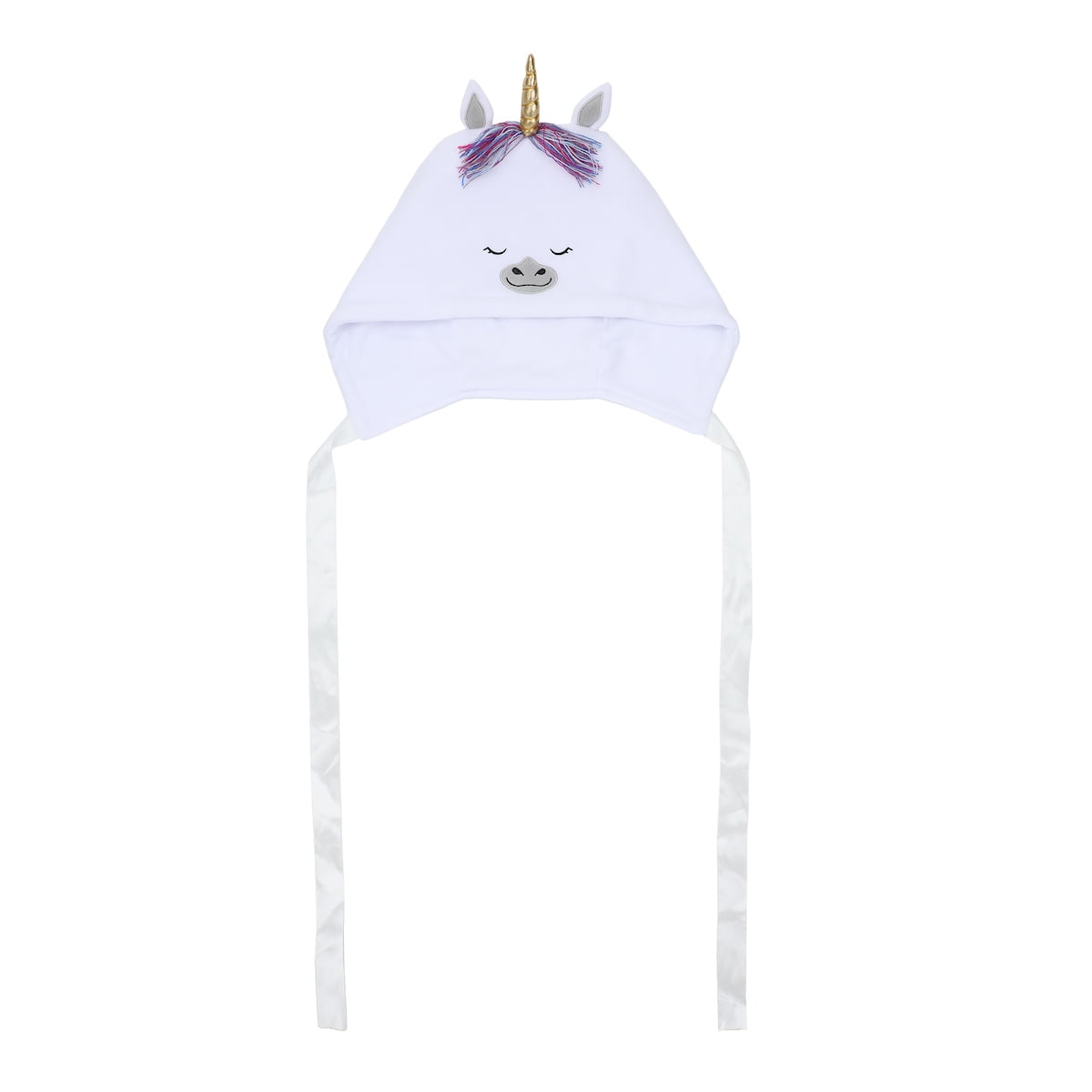 Novelty Beanie 3D Unicorn Hood with Chin Ties Beanie - Walmart.com