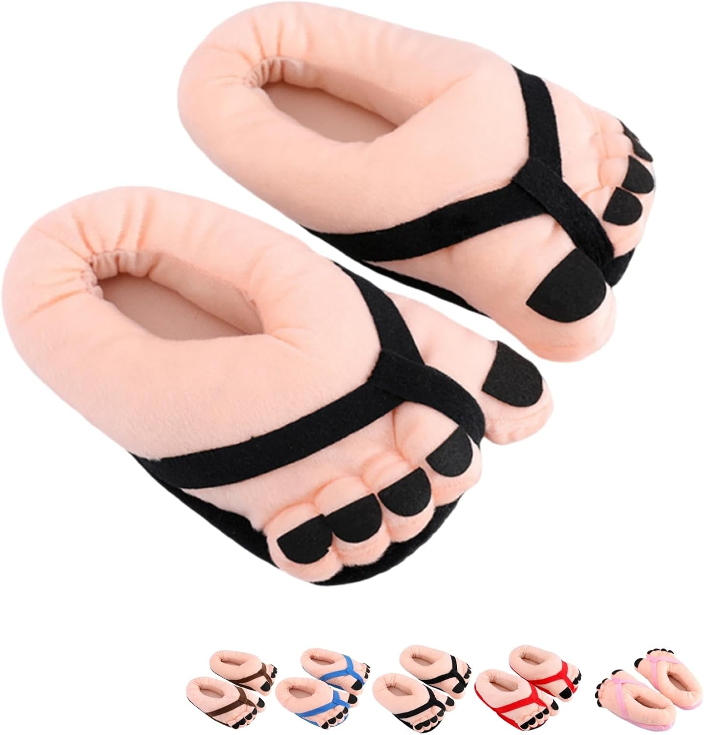Novelty Big Toe Cartoon Fuzzy Slippers, Ugly Slippers Funny, Non Slip ...