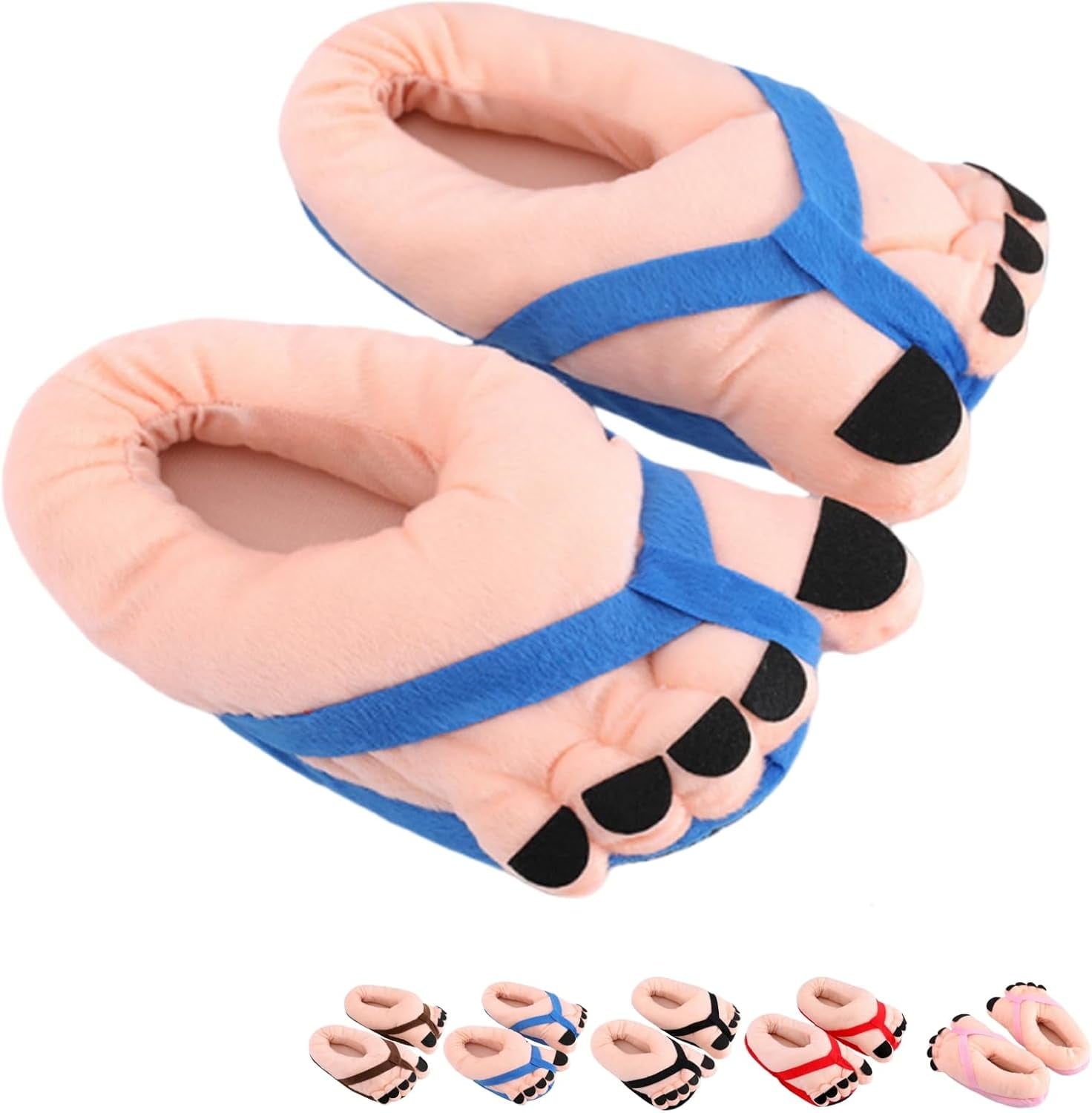 Novelty Big Toe Cartoon Fuzzy Slippers, Ugly Slippers Funny, Non Slip ...