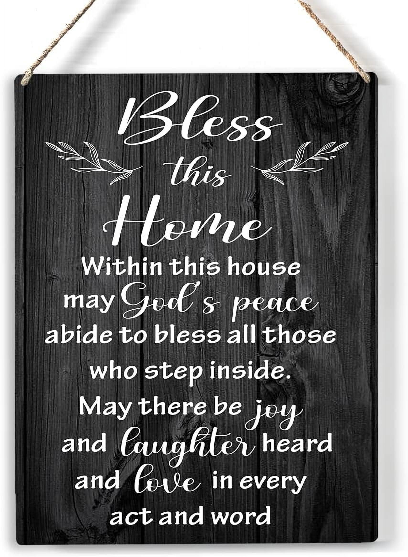 Novelty Bless This Home Within This House Wood Sign Blessing Quote ...