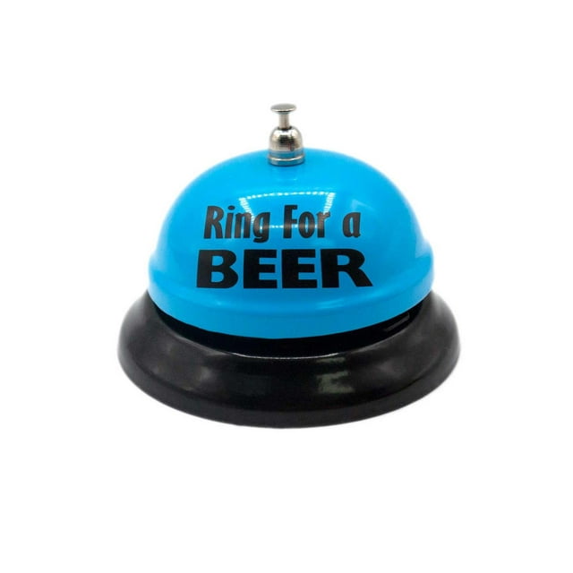 Novelty Blue Ring Bell Ring for a Beer Desk Bell Call Bell Party ...