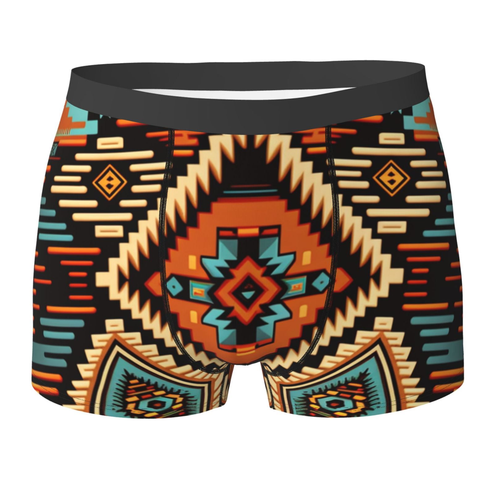 Novelty Boxer Briefs Stretchy Underwear Comfort for Men, Aztec Baja Western Native Southwest ...