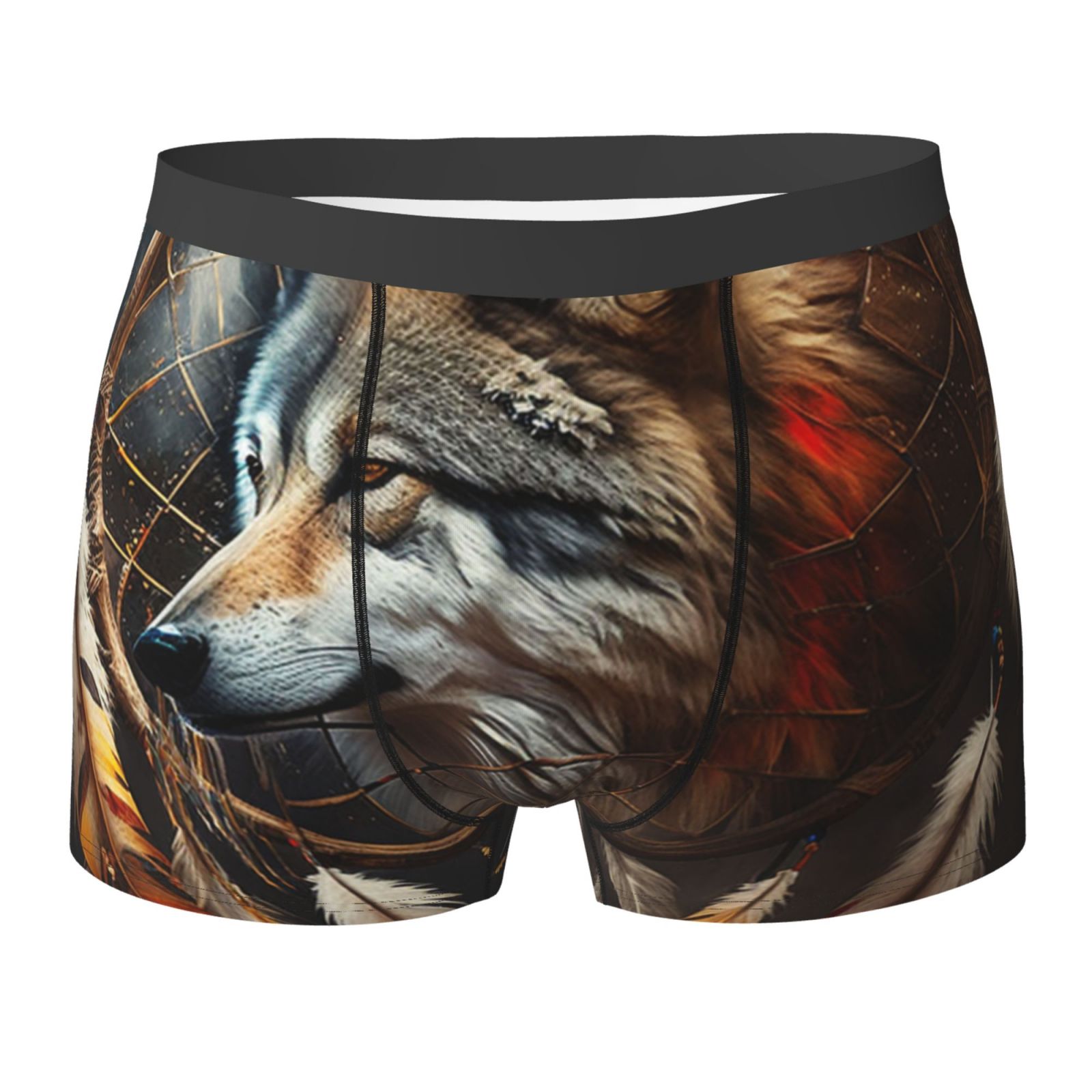 Novelty Boxer Briefs Stretchy Underwear Comfort for Men, Dream Wolf ...