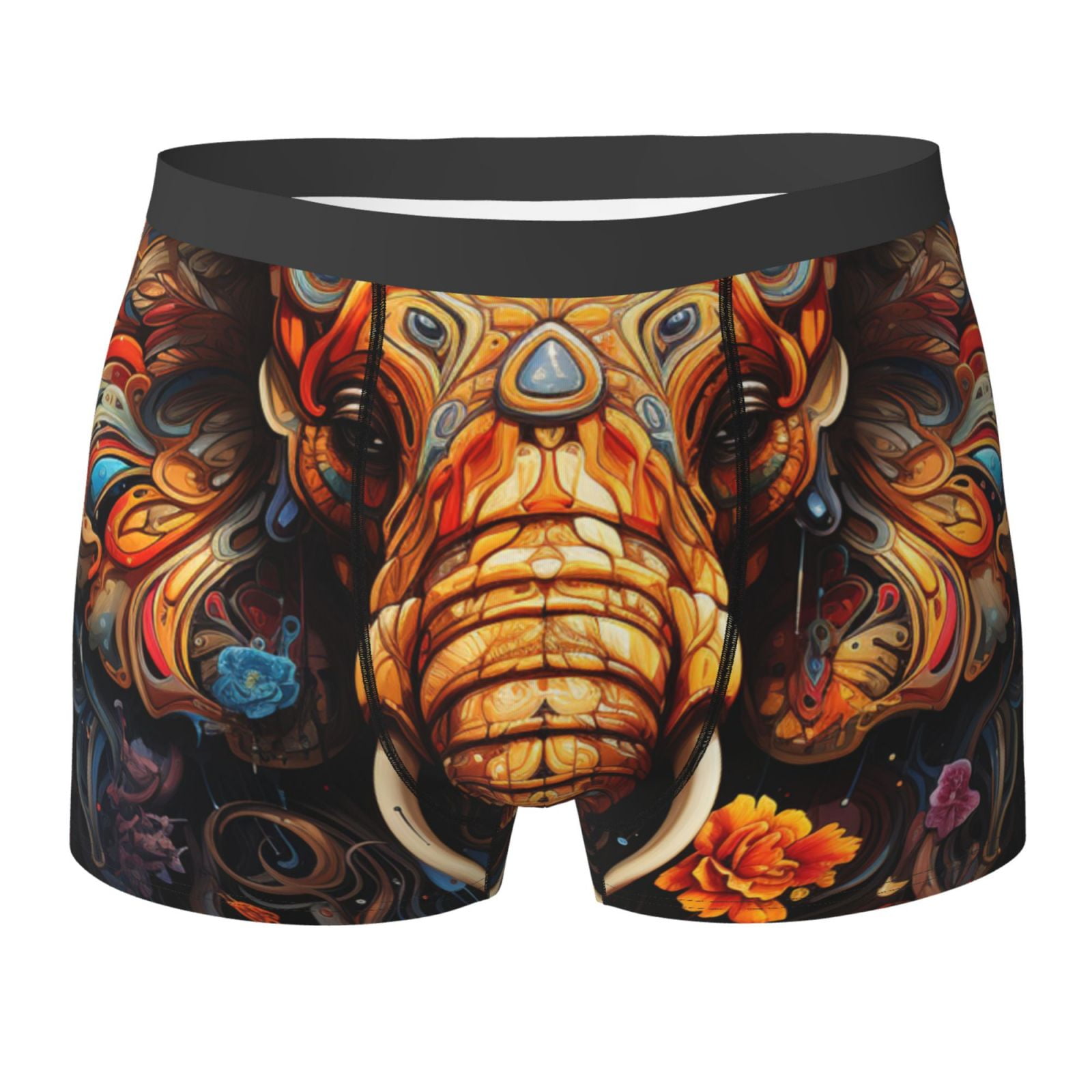 Novelty Boxer Briefs Stretchy Underwear Comfort for Men, Elephant ...