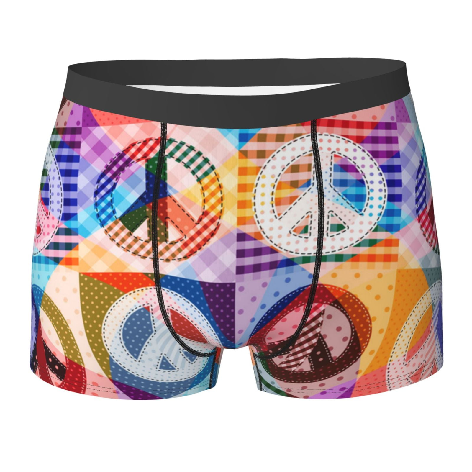 Novelty Boxer Briefs Stretchy Underwear Comfort for Men, Hippy Peace ...