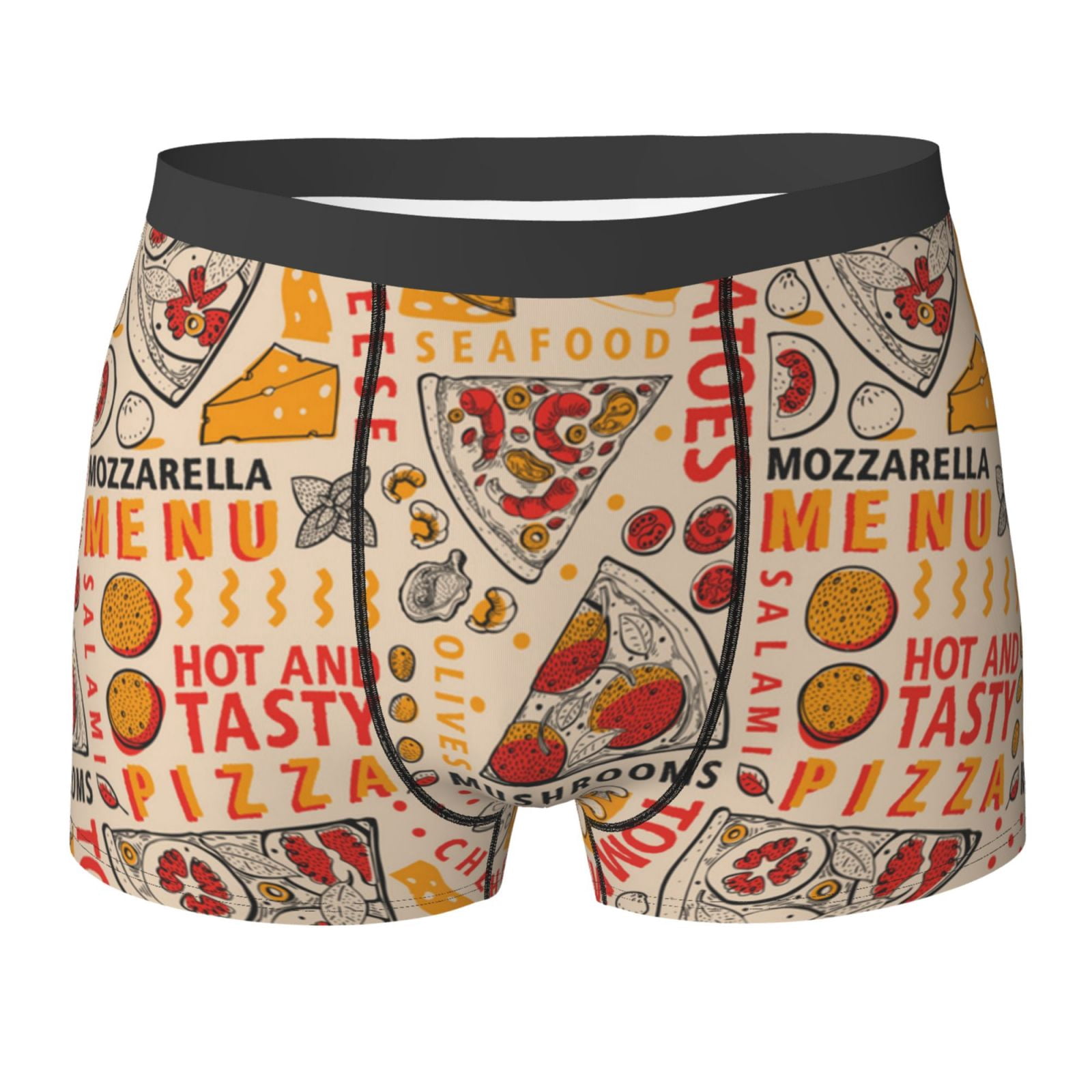 Novelty Boxer Briefs Stretchy Underwear Comfort for Men, Italian Pizza ...