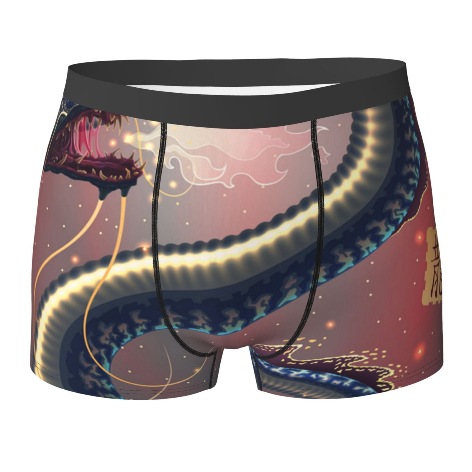 Novelty Boxer Briefs Stretchy Underwear Comfort for Men, Japanese Fire ...