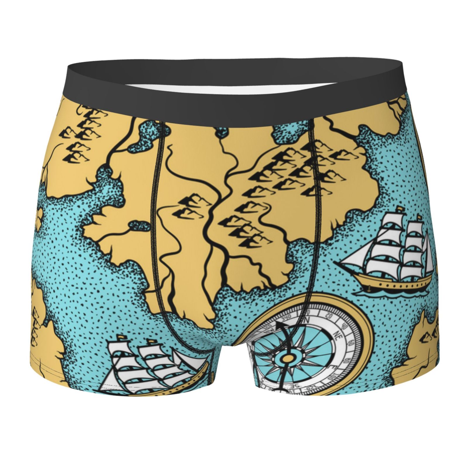 Novelty Boxer Briefs Stretchy Underwear Comfort for Men, Old Nautical ...