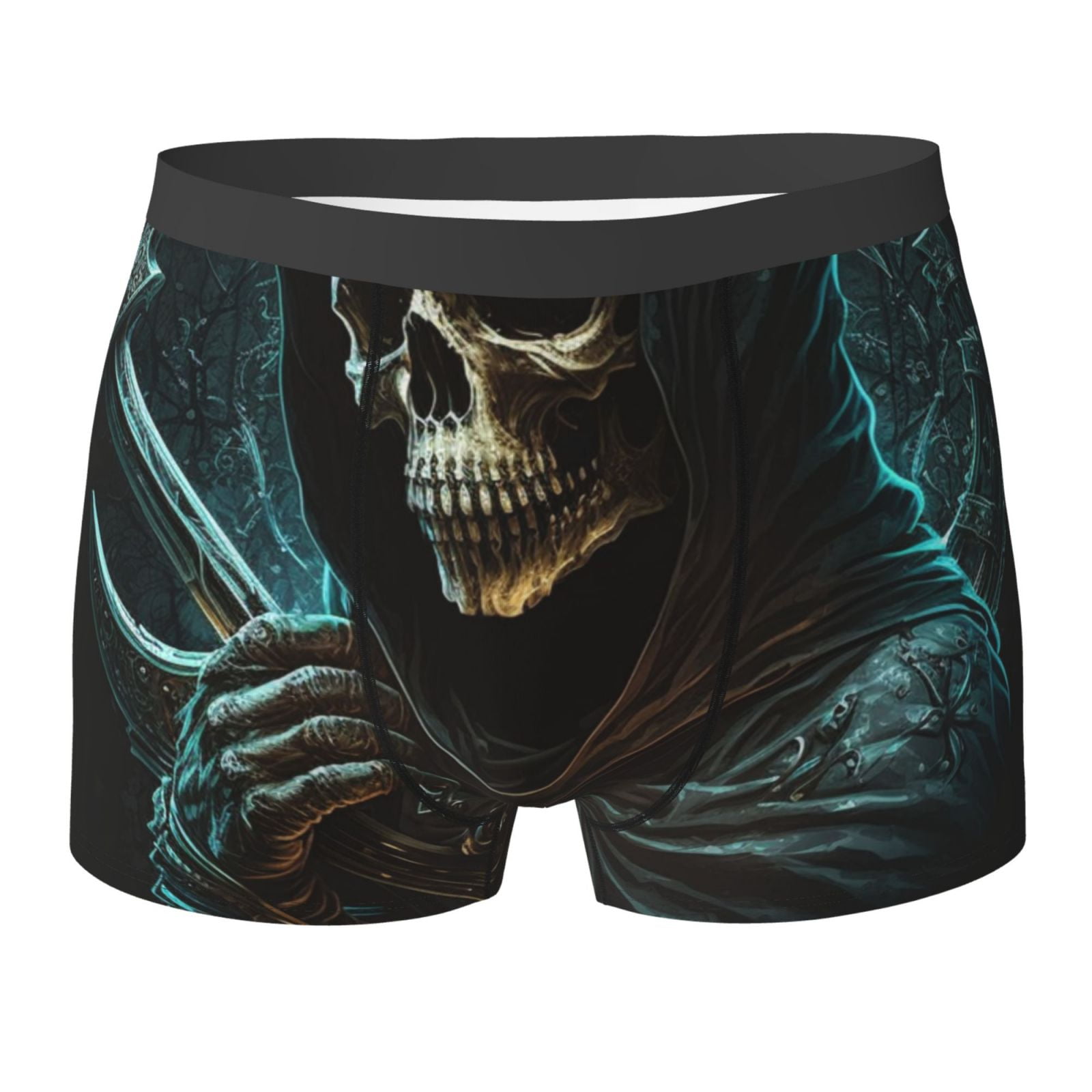 Novelty Boxer Briefs Stretchy Underwear Comfort for Men, Skull Gothic ...
