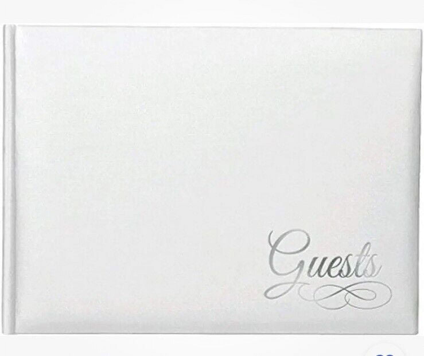Amscan White Bridal Guest Book, Silver Details, Wedding Keepsakes ...
